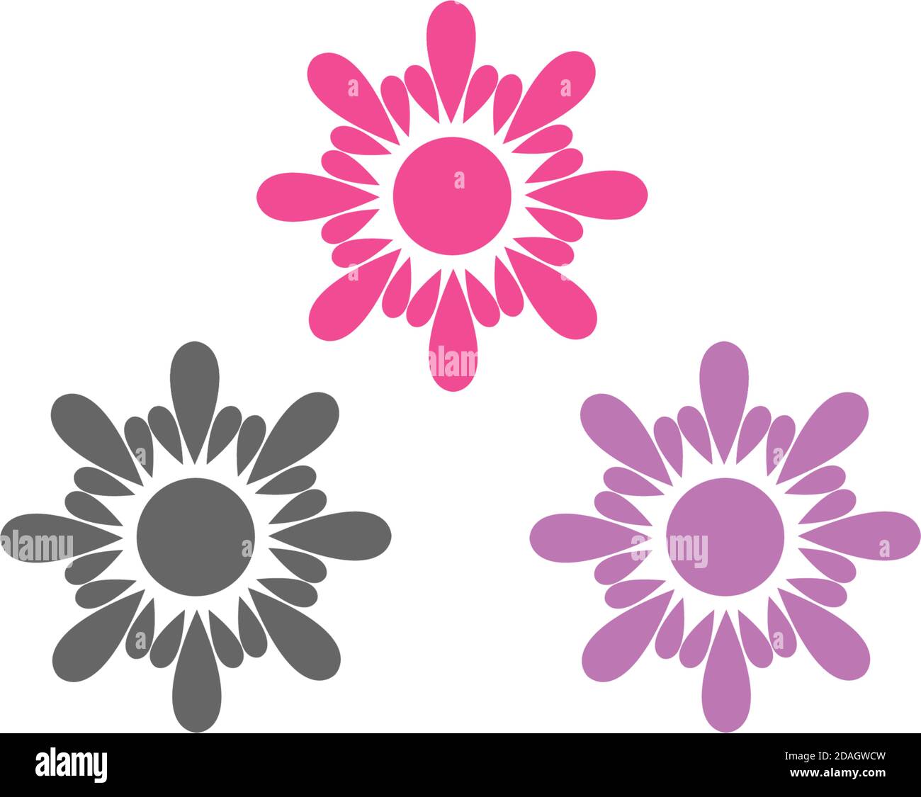 flower icon logo creative design vector Stock Vector Image & Art - Alamy