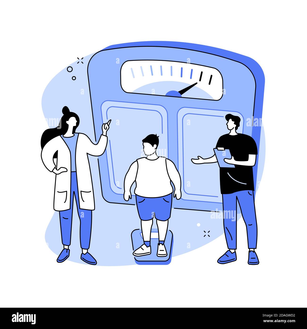 Child obesity and overweight abstract concept vector illustration Stock ...