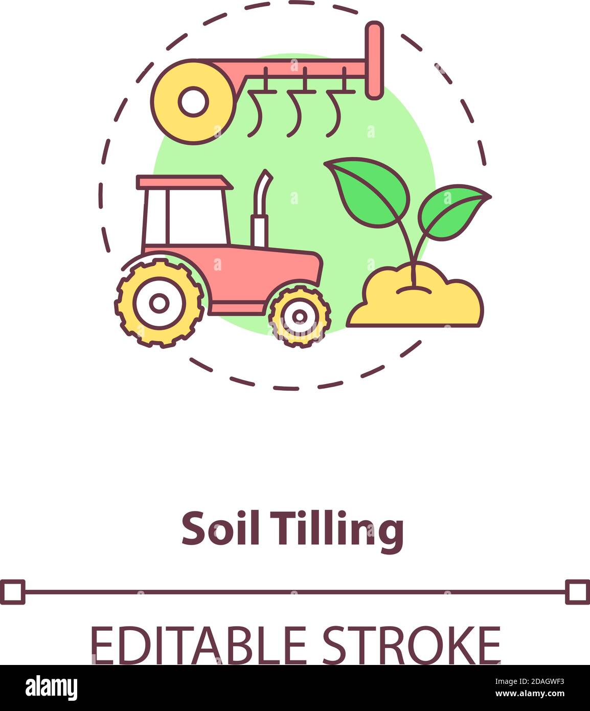 Soil tilling concept icon Stock Vector Image & Art - Alamy