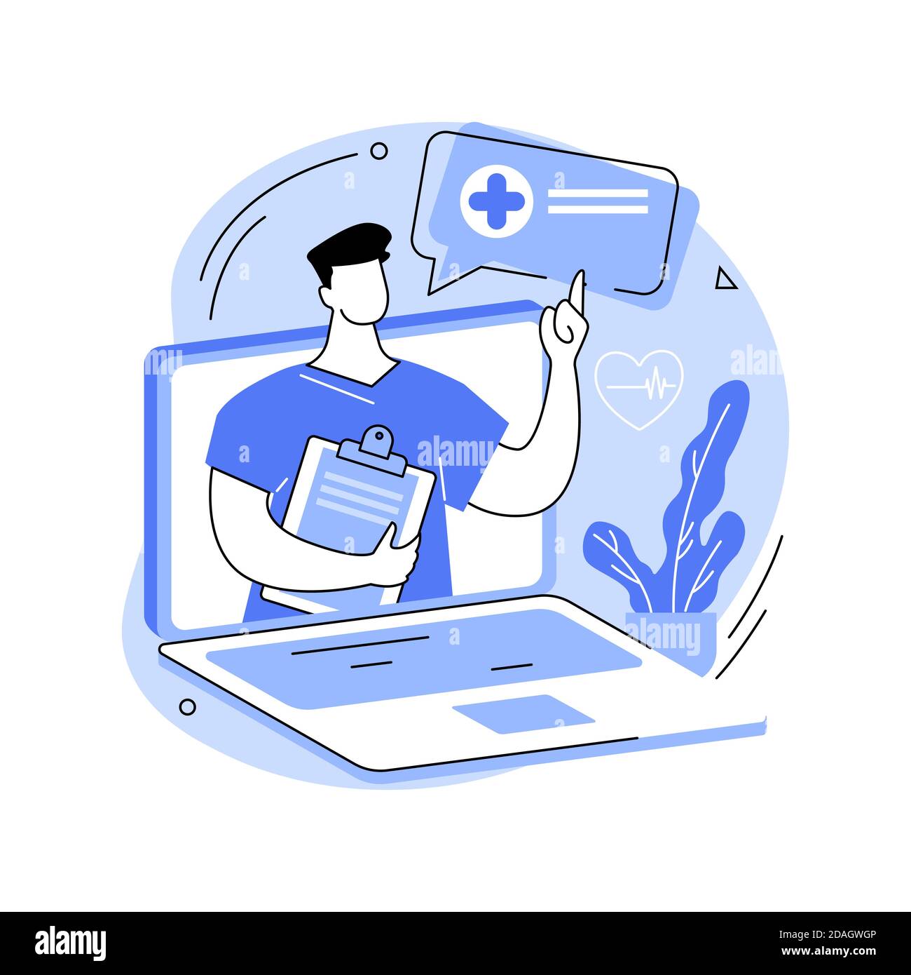 Telehealth abstract concept vector illustration Stock Vector Image ...