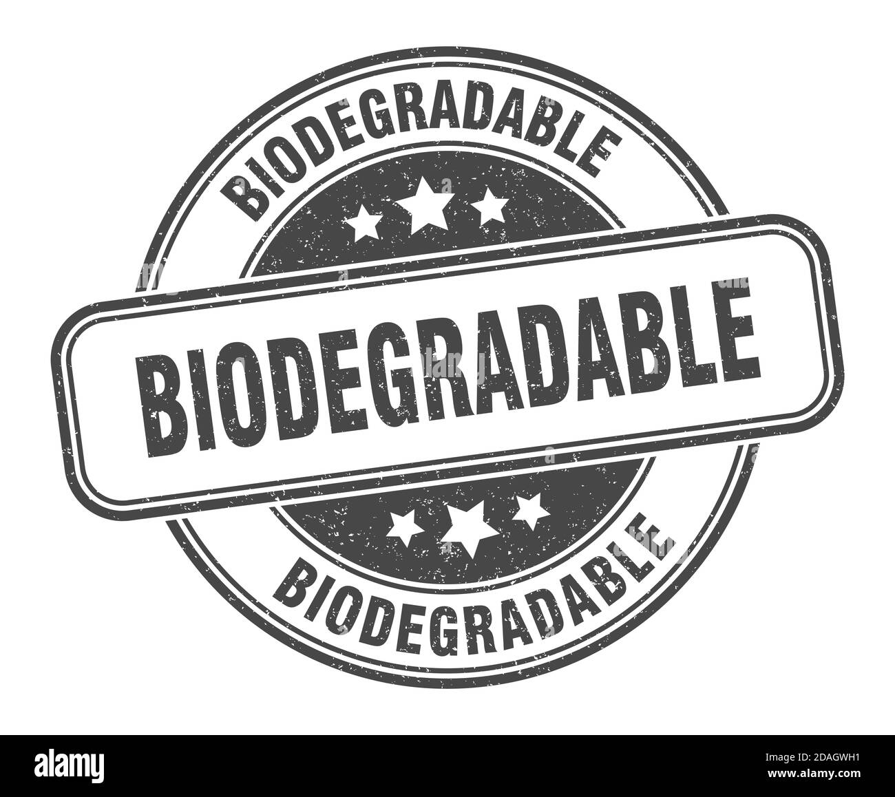 biodegradable stamp. biodegradable sign. round grunge label Stock ...