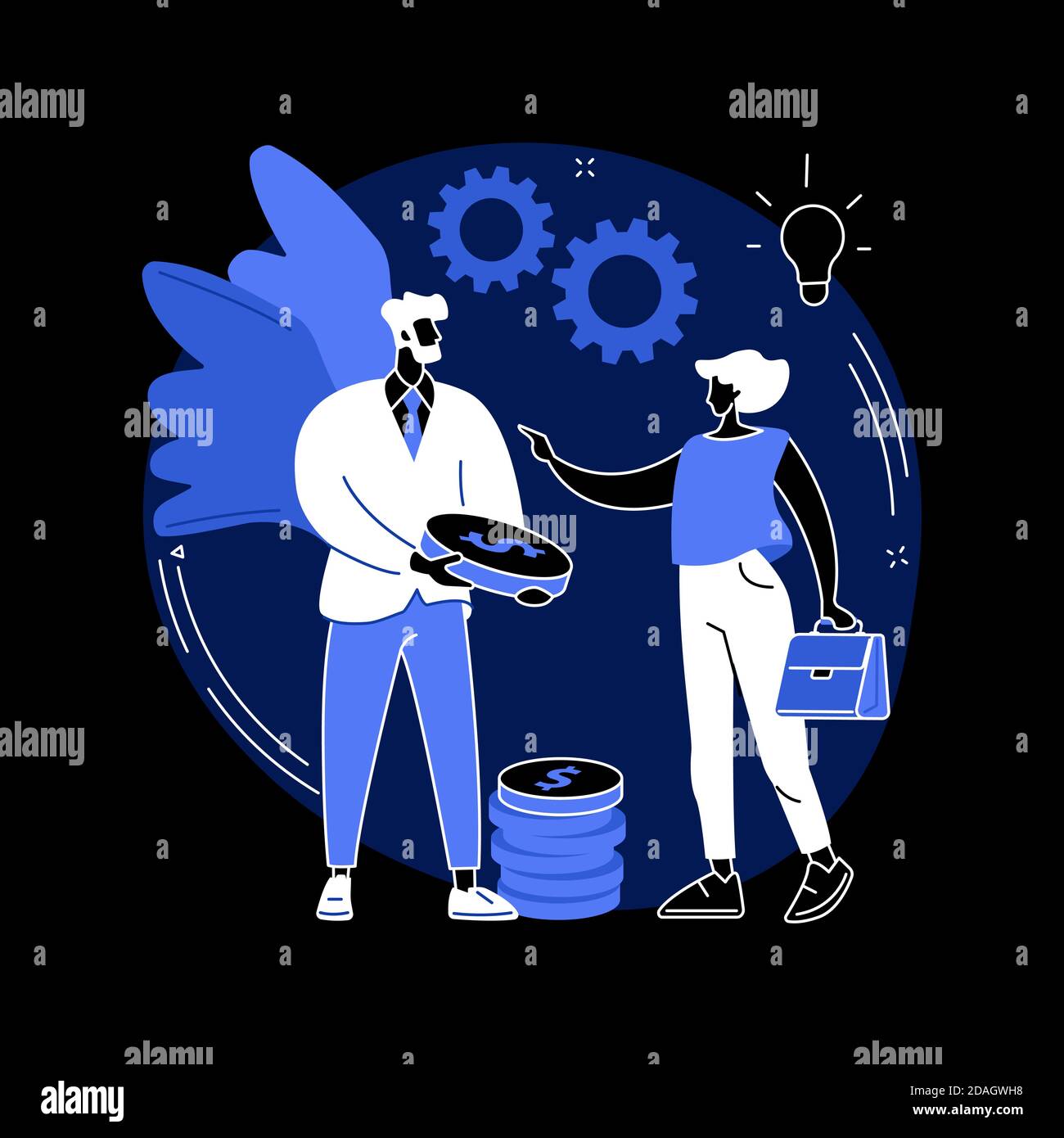 Angel investor abstract concept vector illustration Stock Vector Image ...