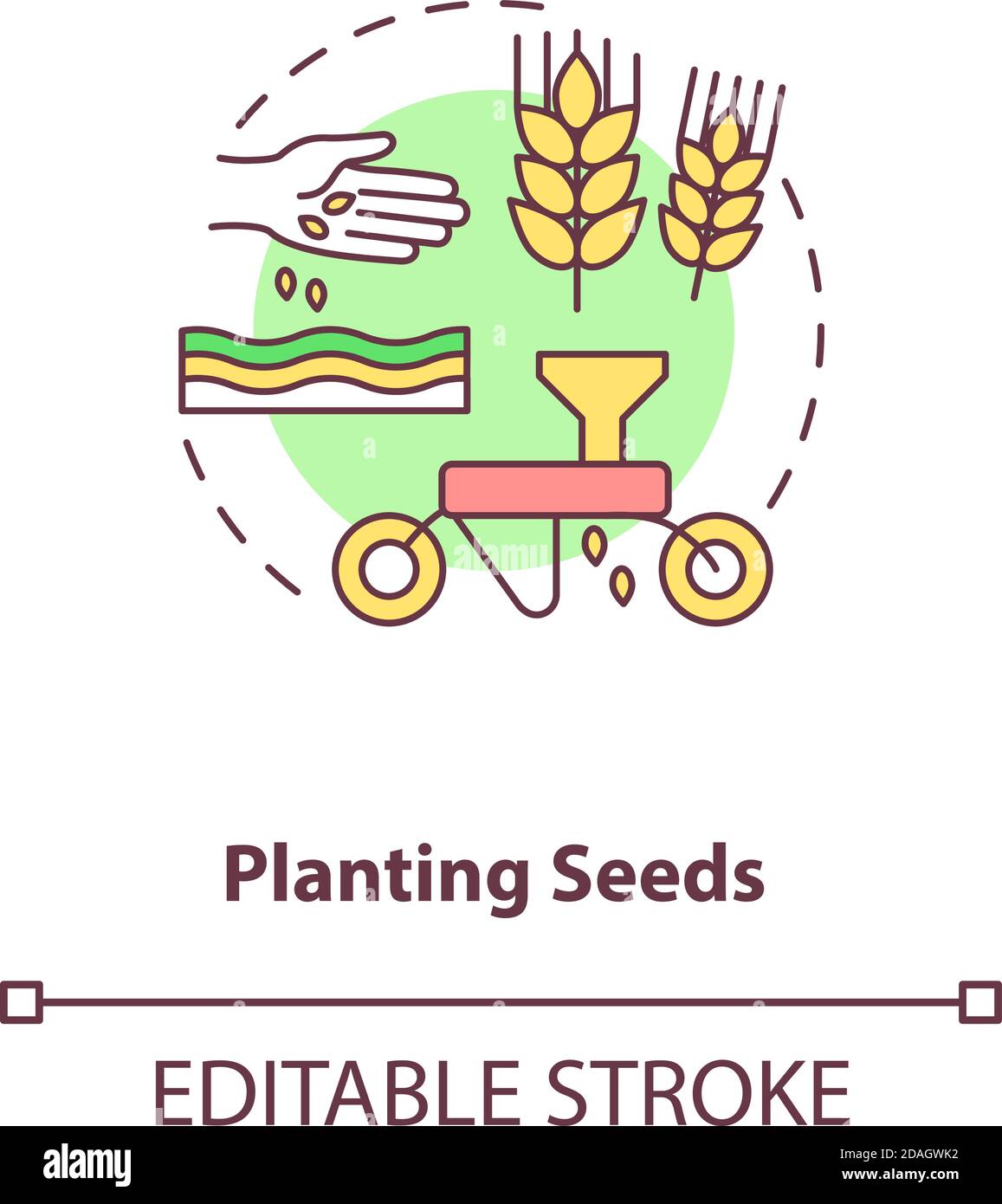 Planting seeds concept icon Stock Vector Image & Art - Alamy