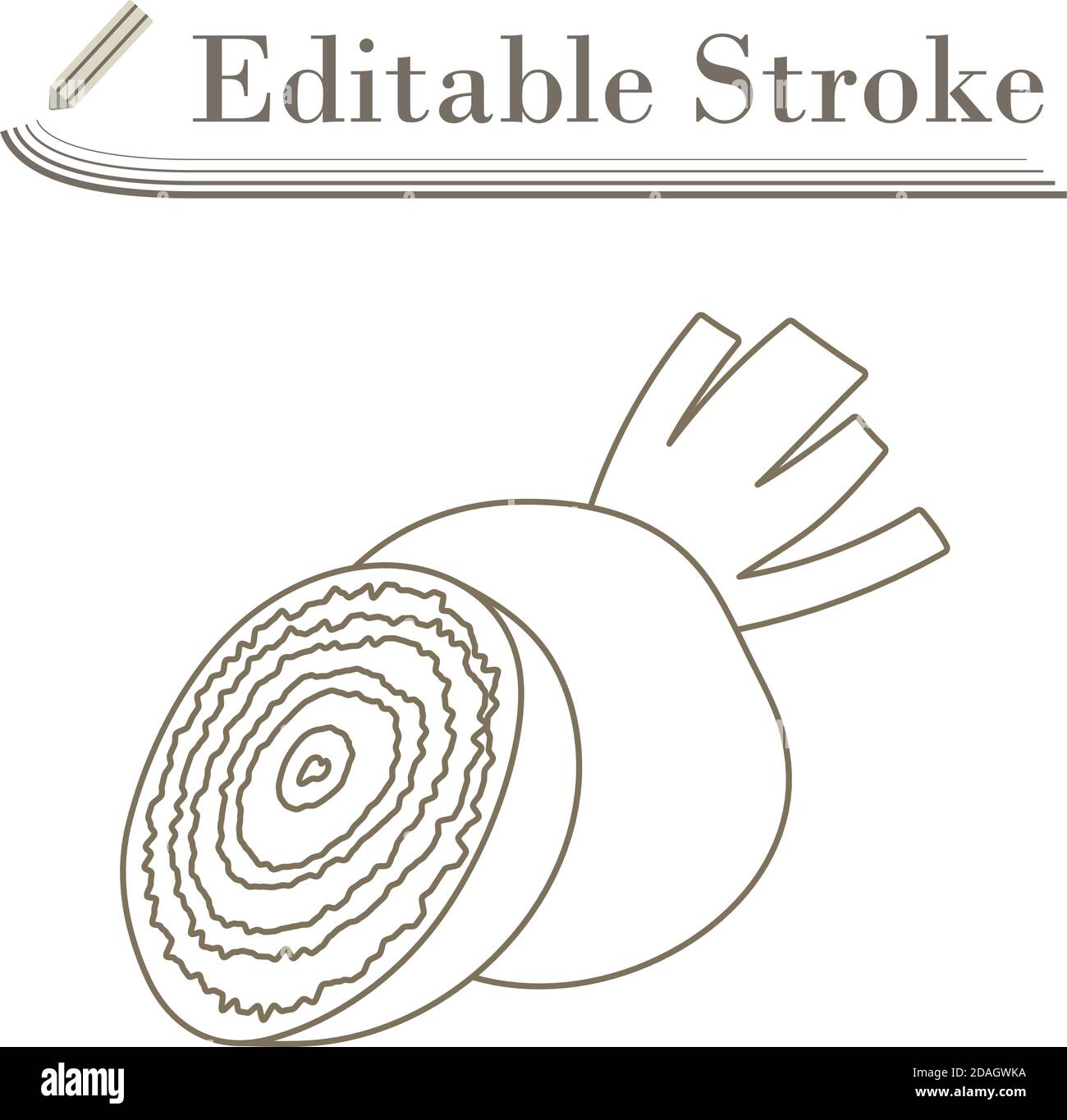 Beetroot Icon. Editable Stroke Simple Design. Vector Illustration Stock ...