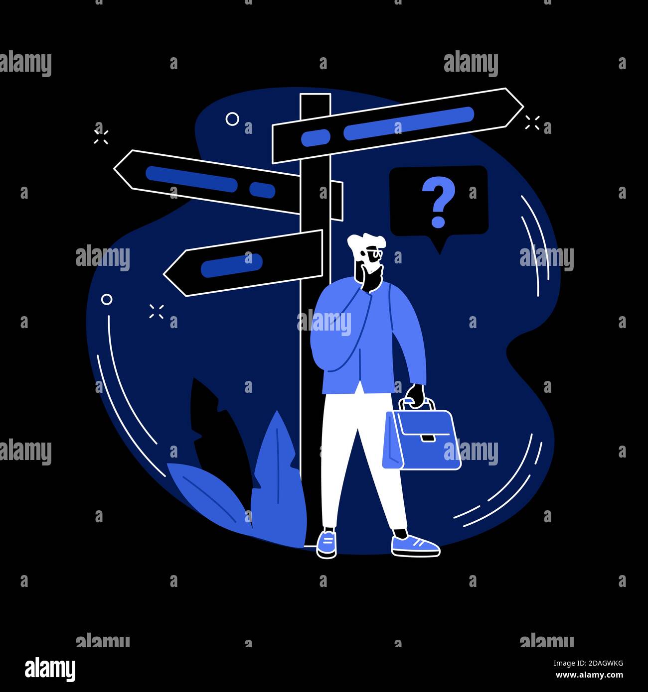 Decision making abstract concept vector illustration Stock Vector Image ...