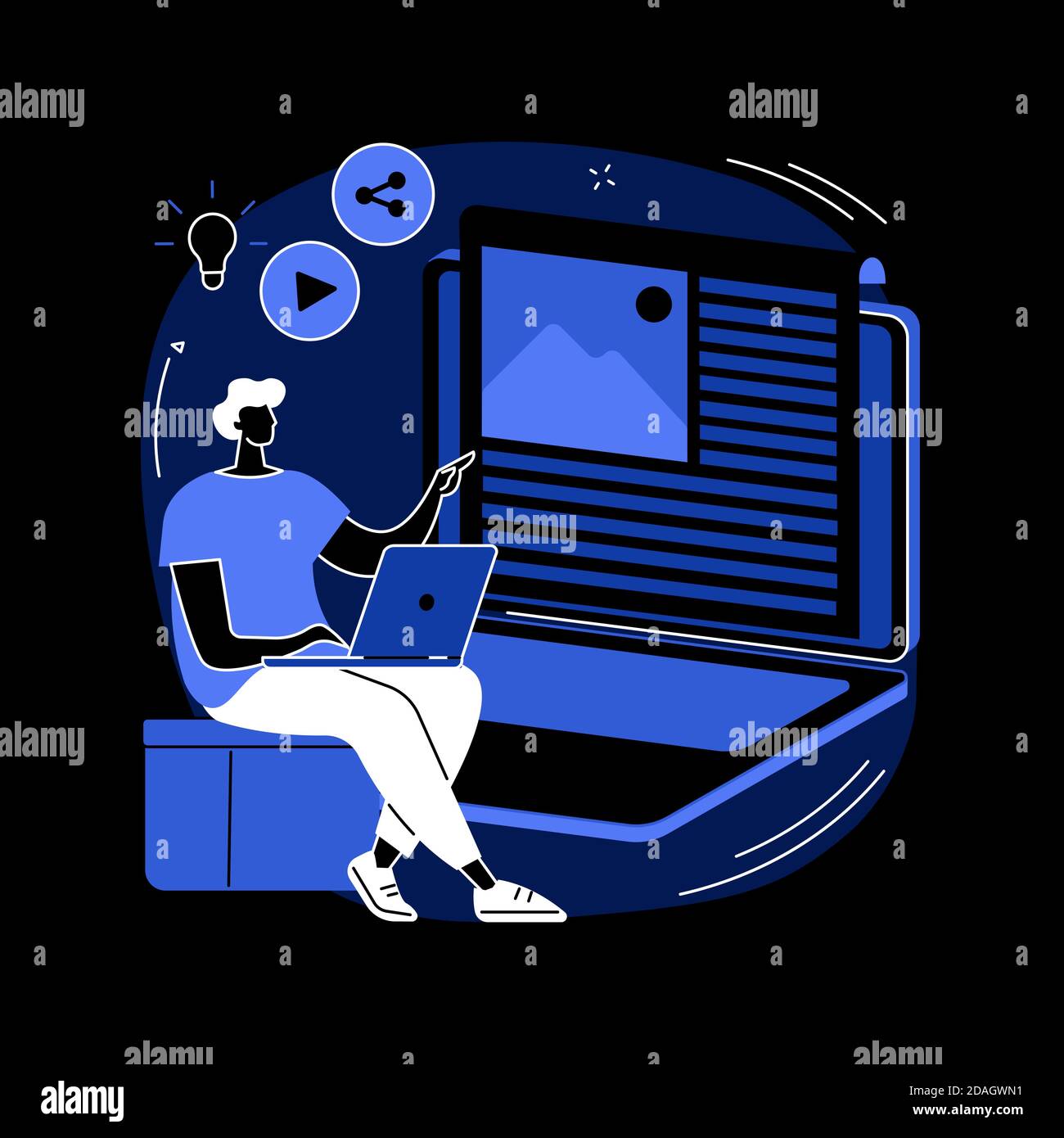 Blog abstract concept vector illustration Stock Vector Image & Art - Alamy