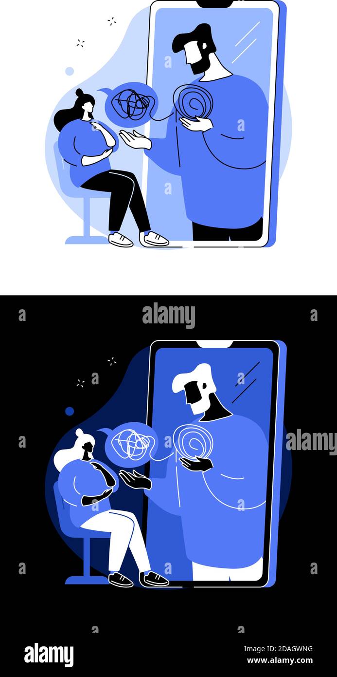 Online therapy abstract concept vector illustration Stock Vector Image ...