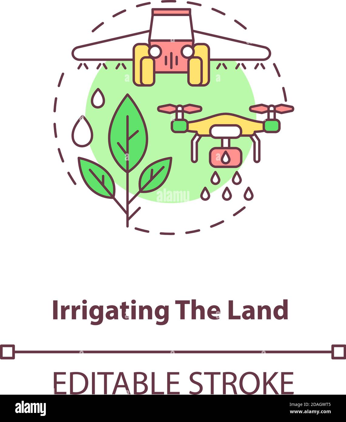 Irrigating the land concept icon Stock Vector Image & Art - Alamy