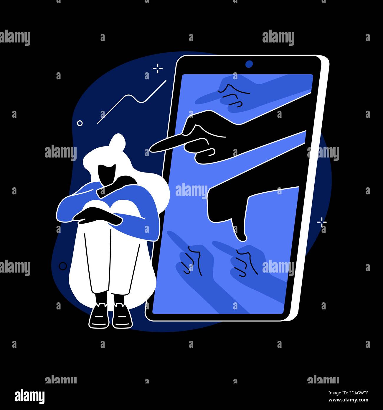 Cyberbullying abstract concept vector illustration Stock Vector Image ...