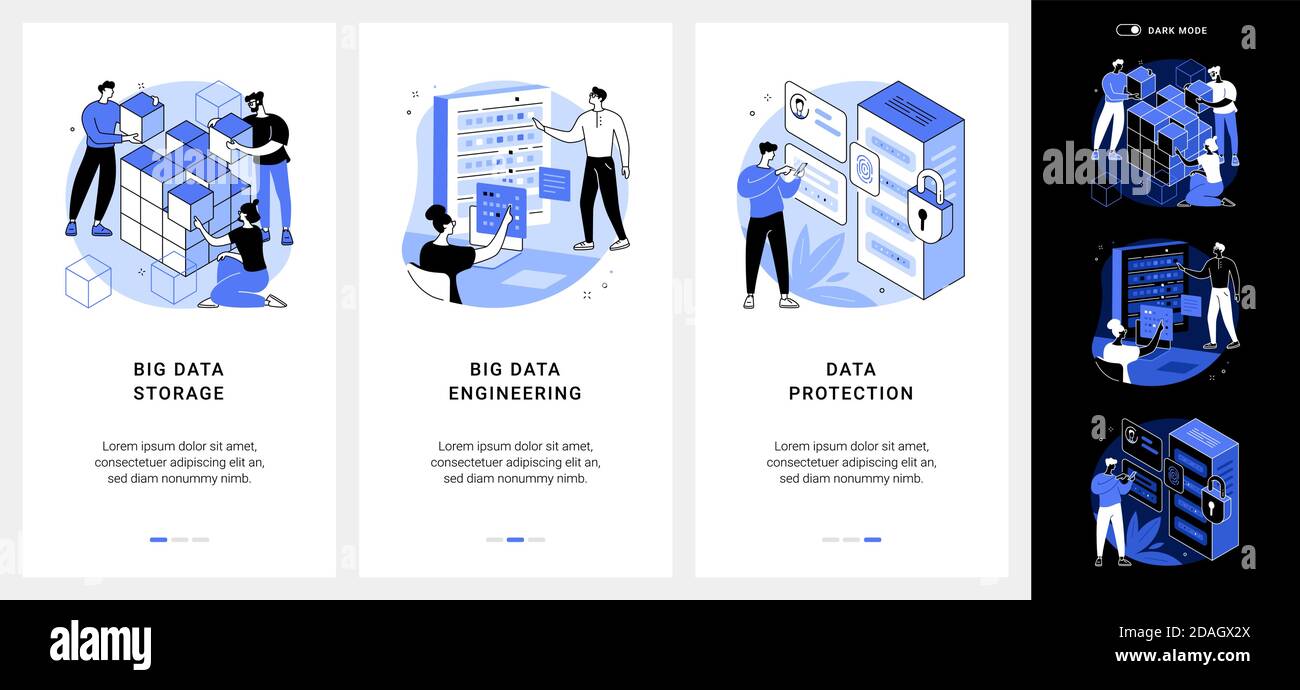 Database security mobile app UI kit Stock Vector Image & Art - Alamy