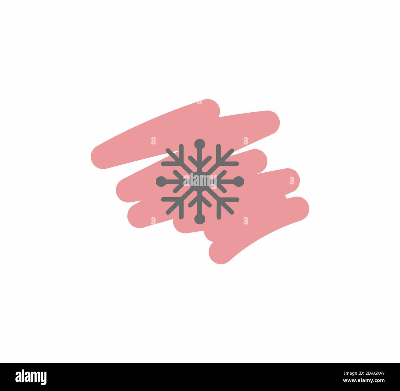 Snowflake Icon. Flat logo of snowflake isolated on white background ...