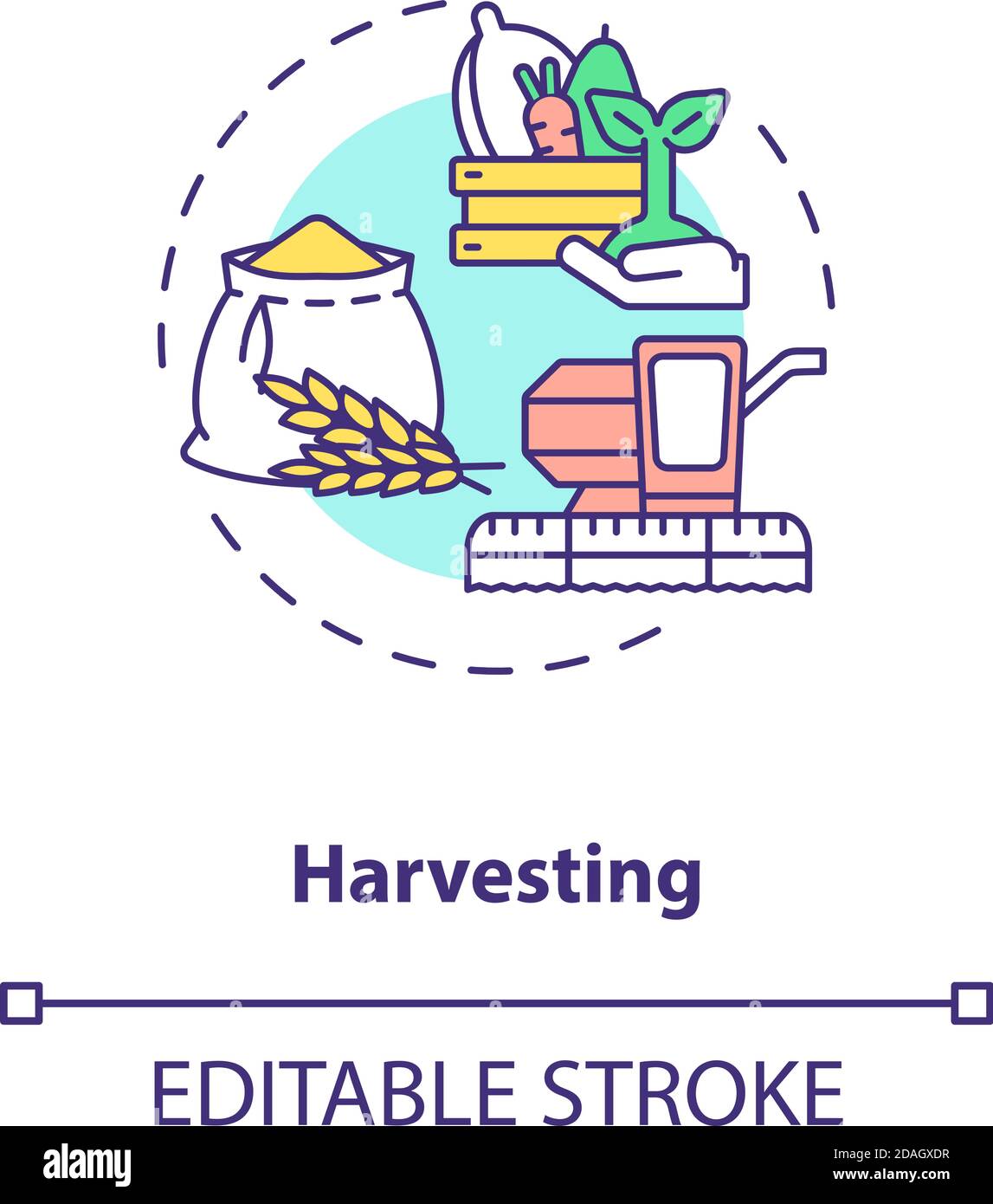 Harvesting concept icon Stock Vector Image & Art - Alamy