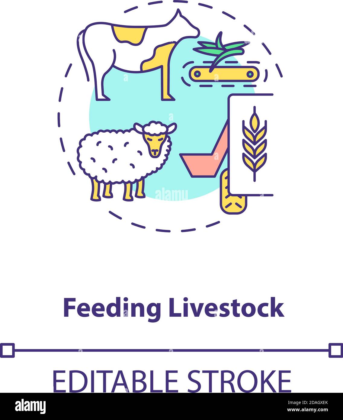 Feeding livestock concept icon Stock Vector Image & Art - Alamy