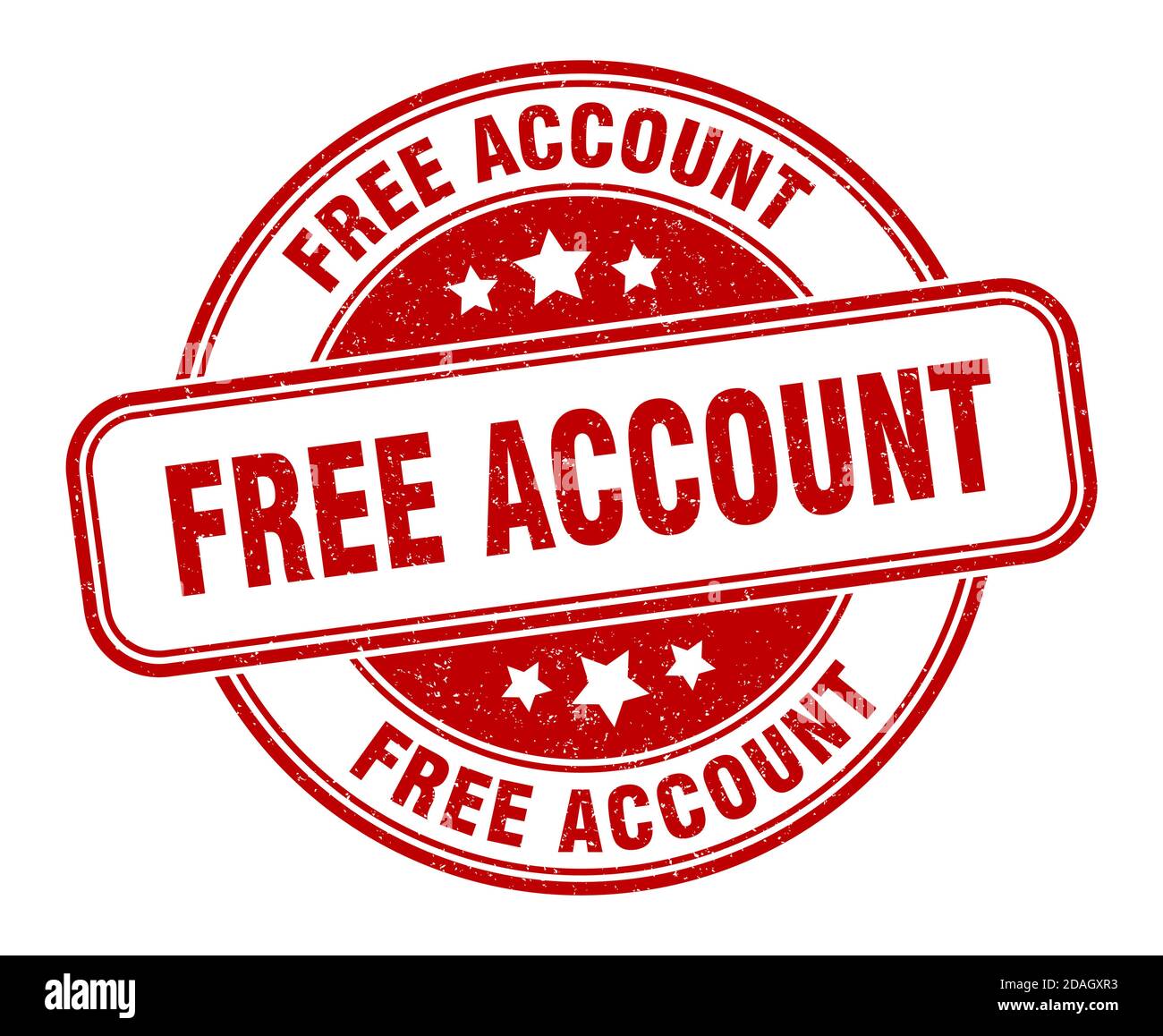 free account stamp. free account sign. round grunge label Stock Vector ...
