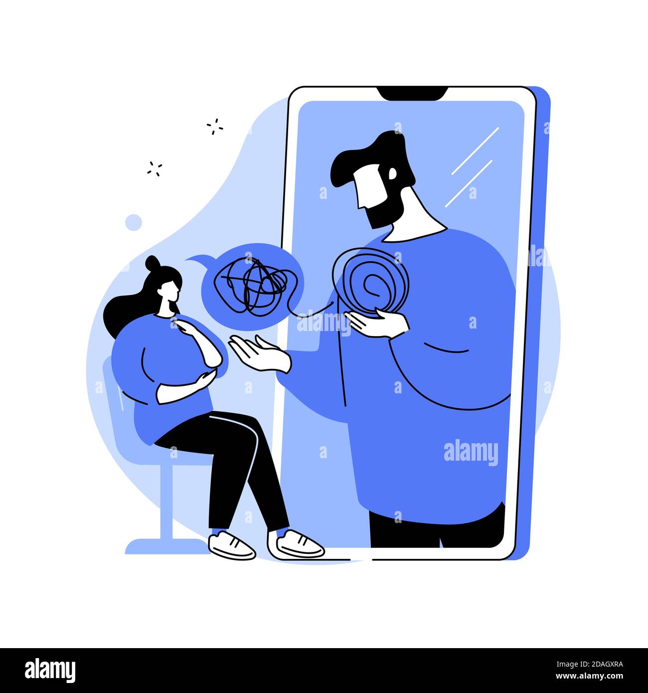 Online therapy abstract concept vector illustration Stock Vector Image ...