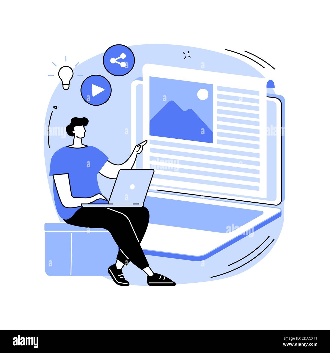 Blog abstract concept vector illustration Stock Vector Image & Art - Alamy