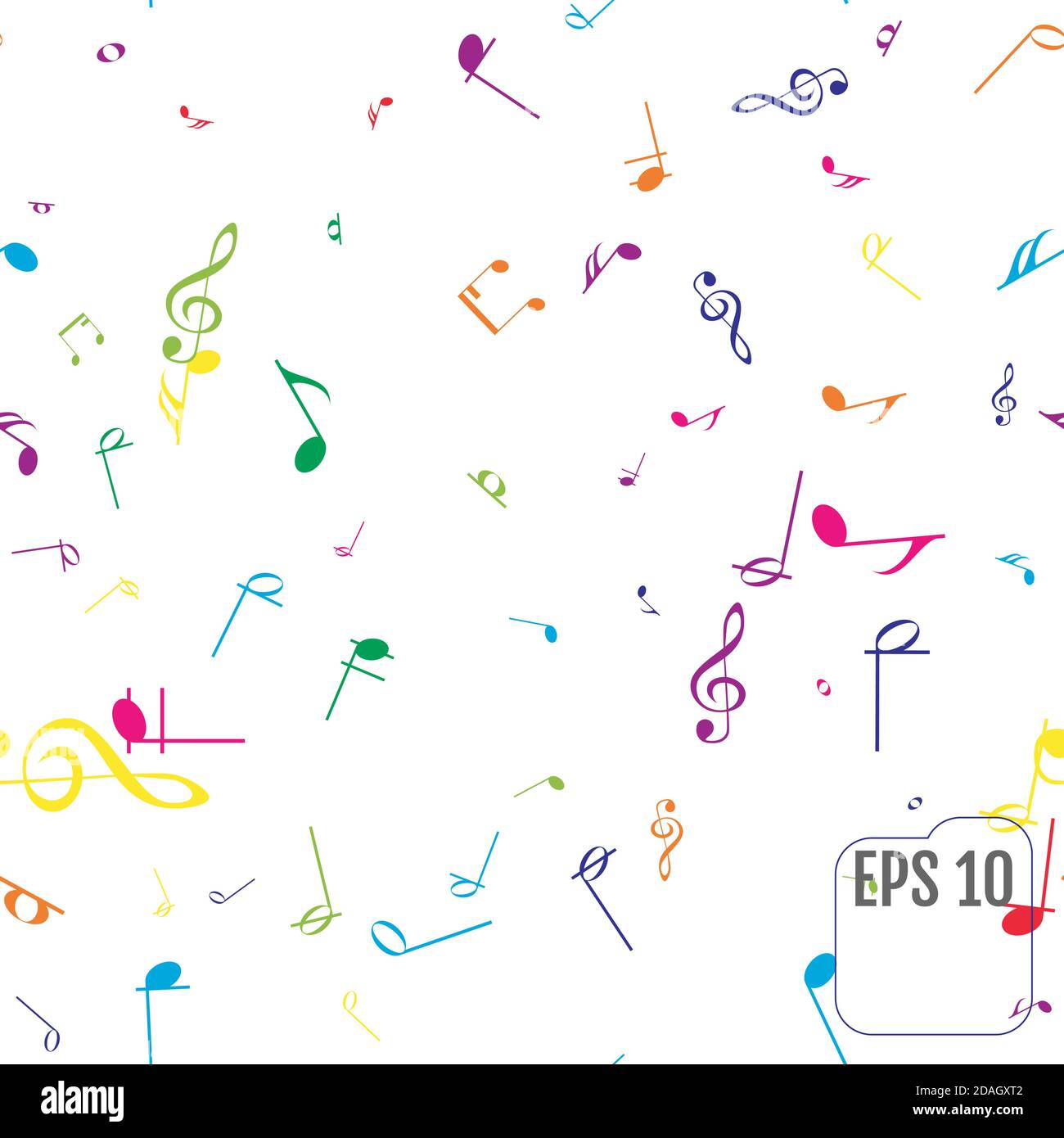 Colorful music design with stave hi-res stock photography and images ...