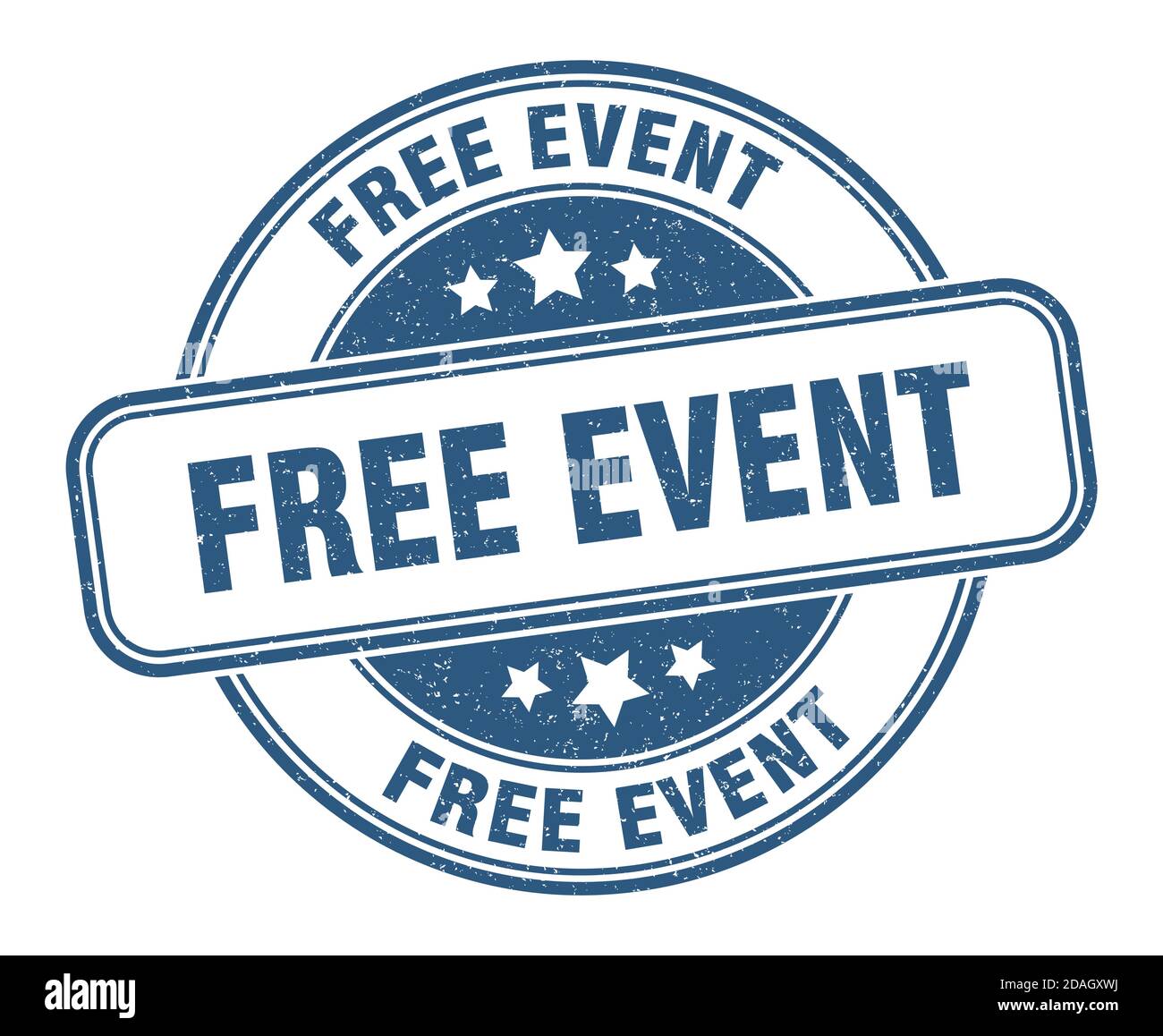 free event stamp. free event sign. round grunge label Stock Vector ...