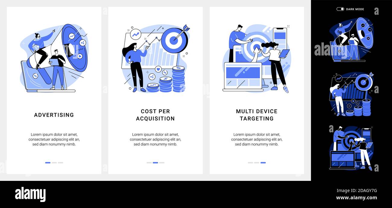 Online digital campaign mobile app UI kit Stock Vector Image & Art - Alamy