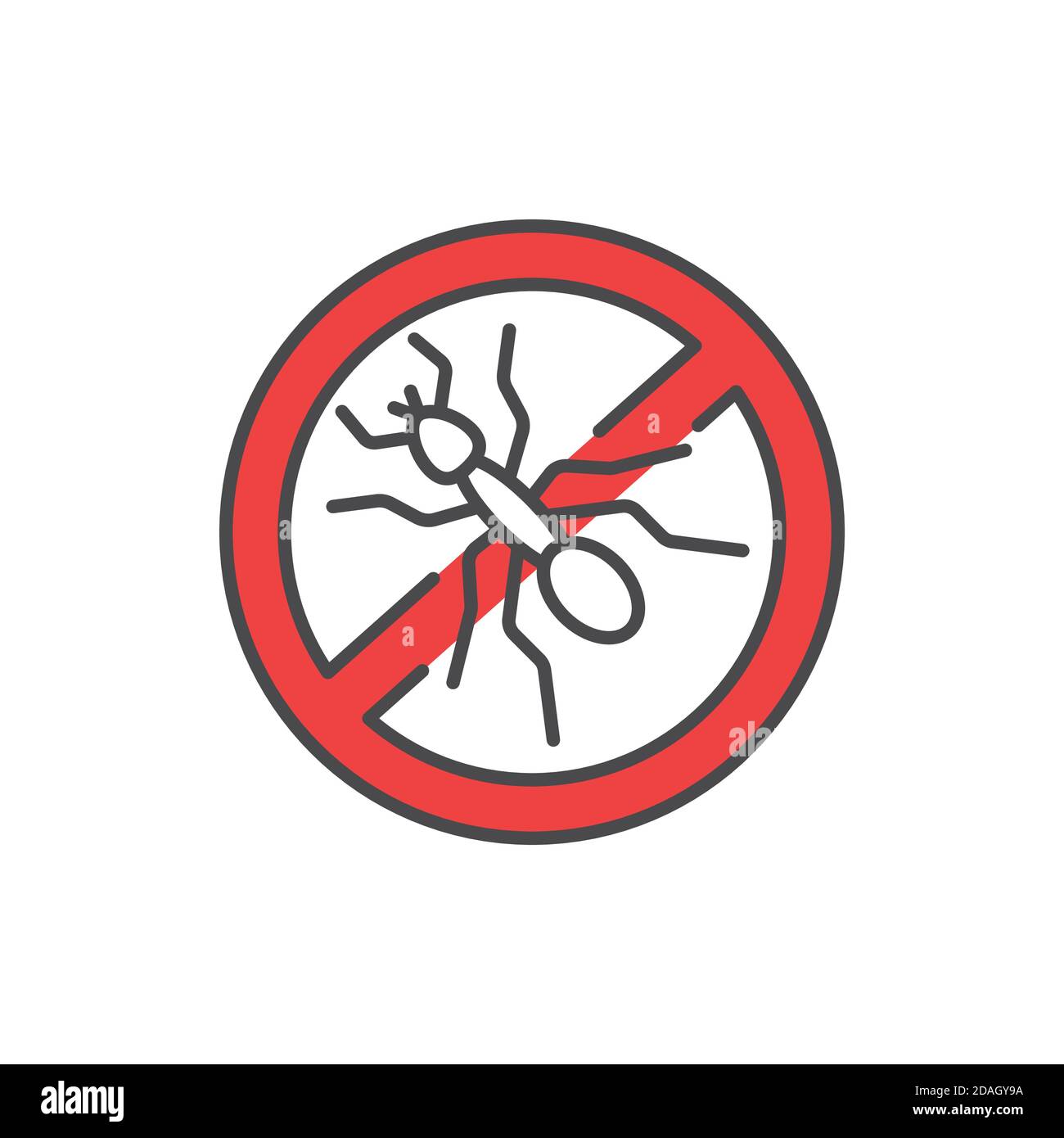 No pests color line icon. Pictogram for web page, mobile app, promo ...