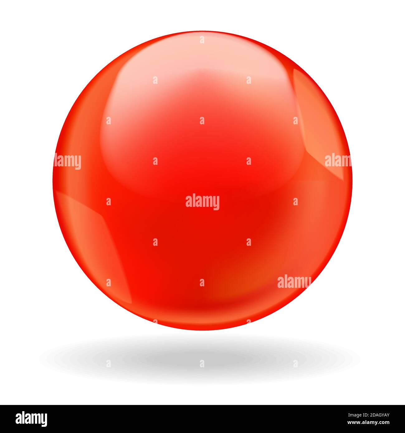 Red shiny bubble or round drop isolated on white background Stock ...