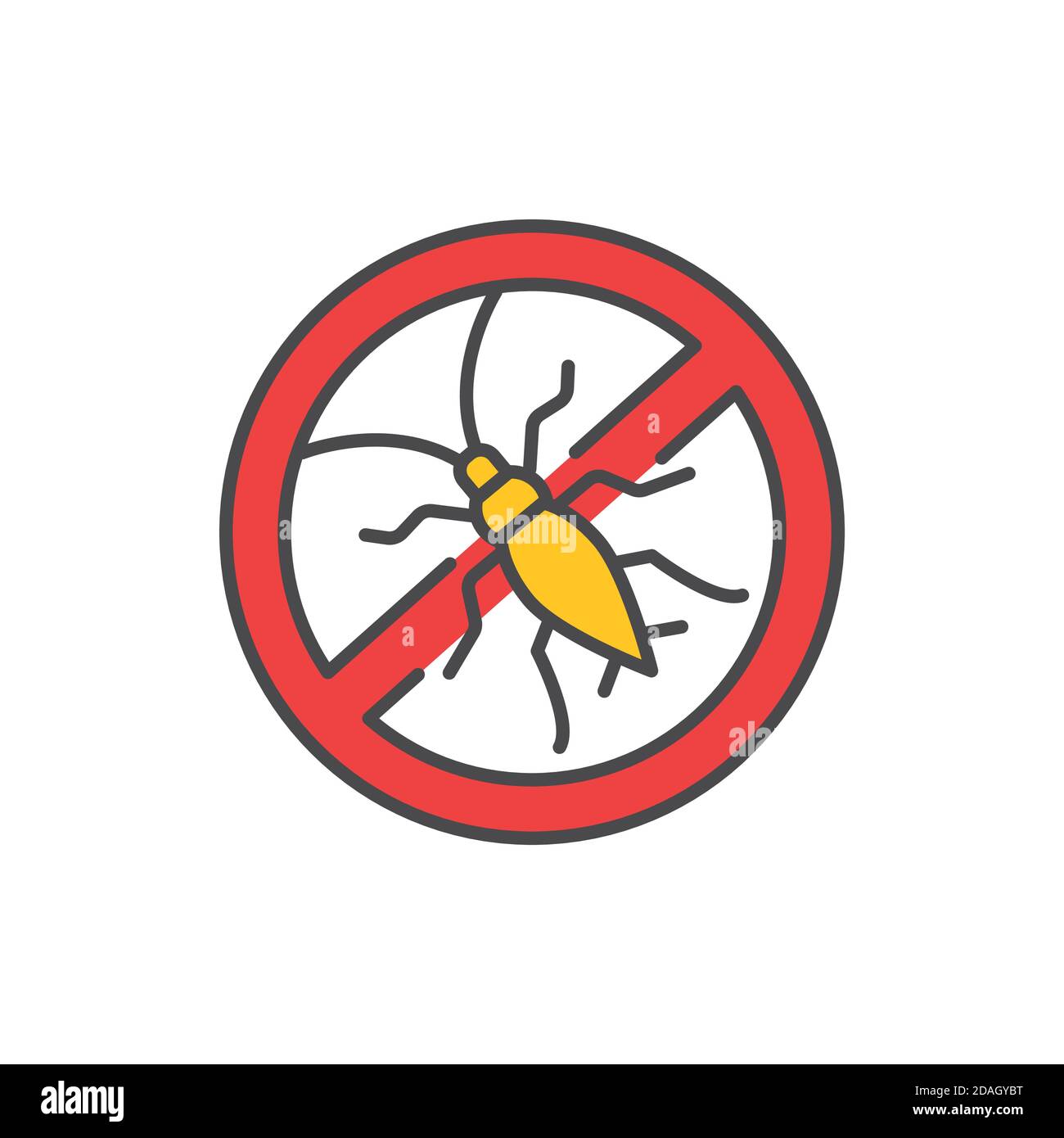 No pests color line icon. Pictogram for web page, mobile app, promo ...