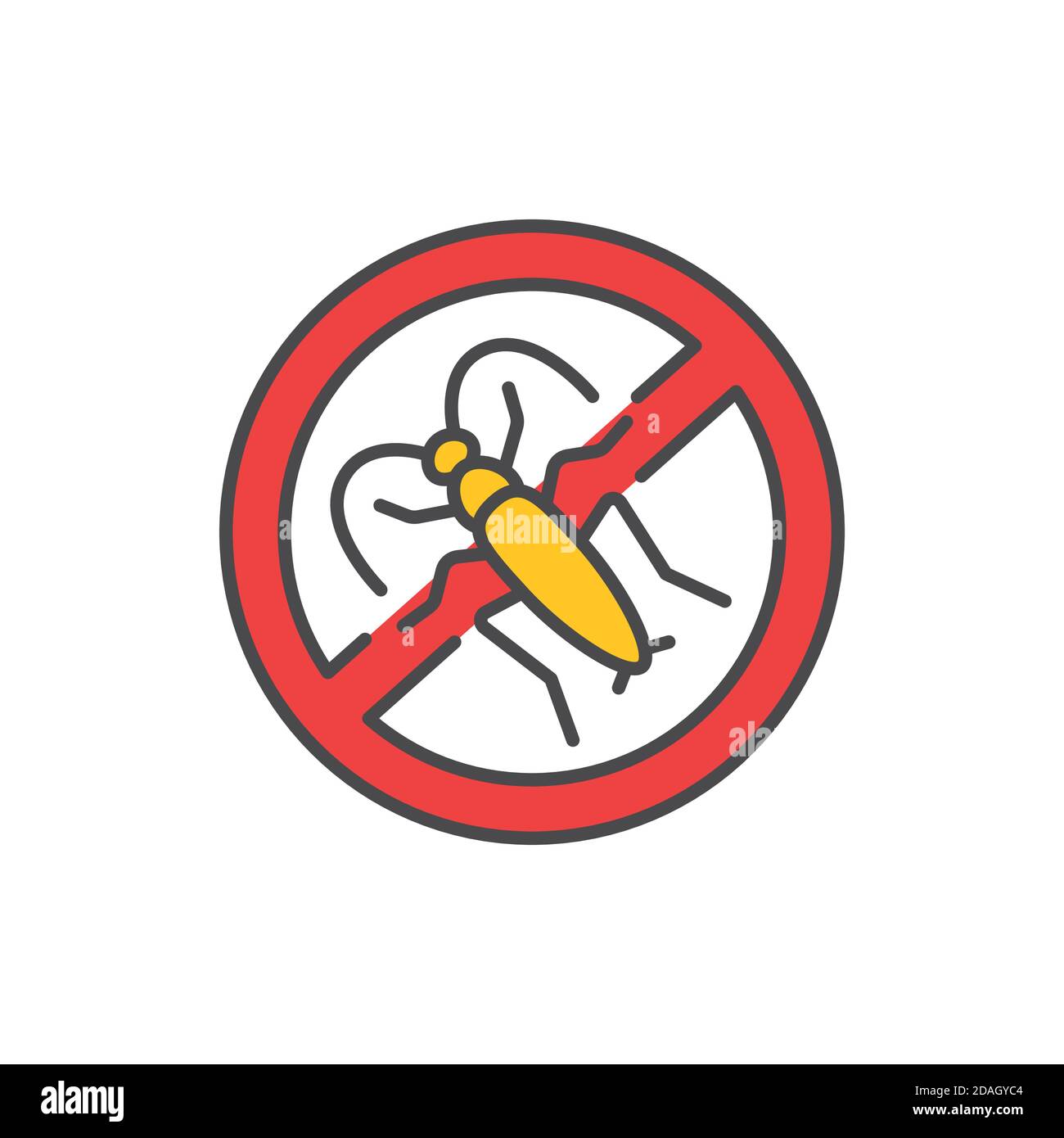No pests color line icon. Pictogram for web page, mobile app, promo ...