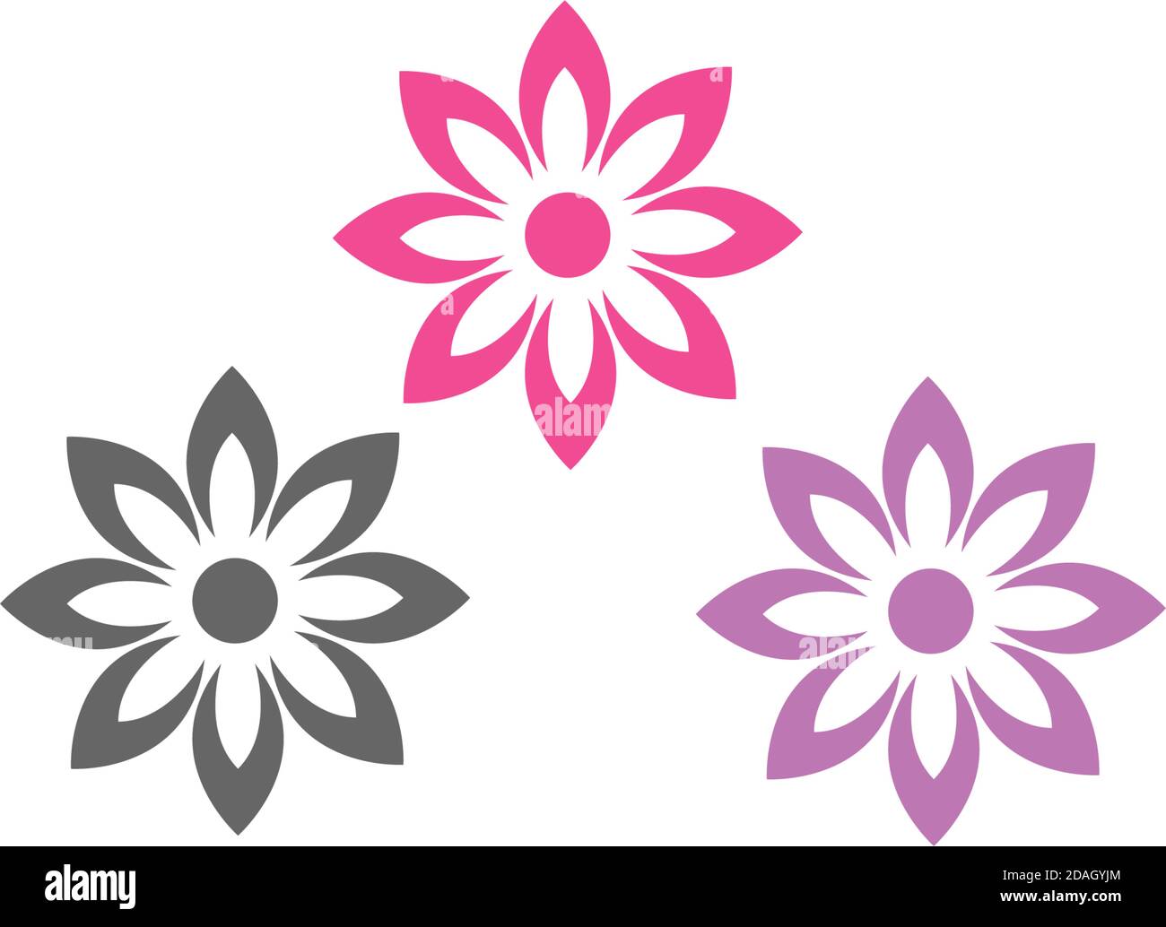 flower icon logo creative design vector Stock Vector Image & Art - Alamy