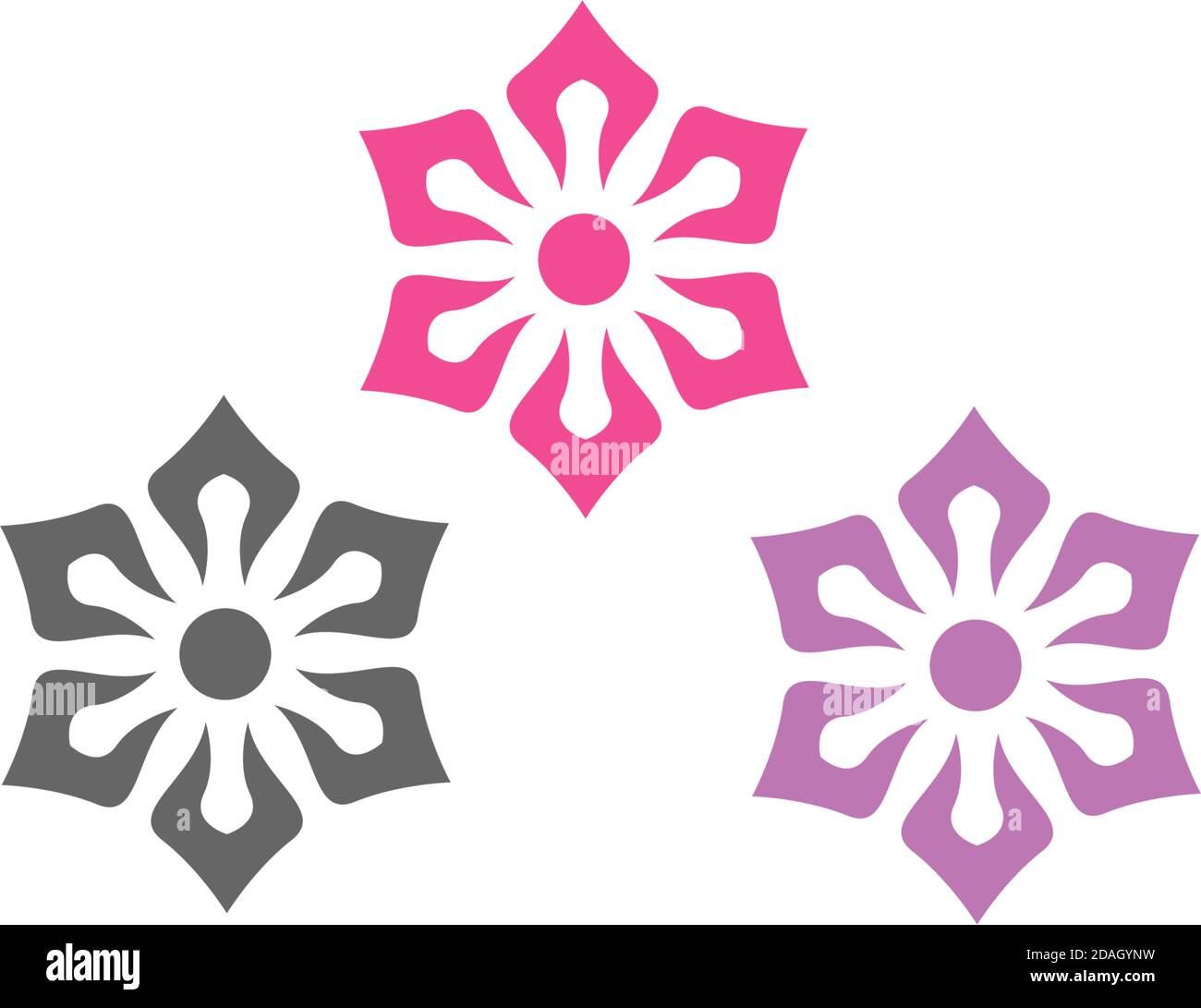 flower icon logo creative design vector Stock Vector Image & Art - Alamy