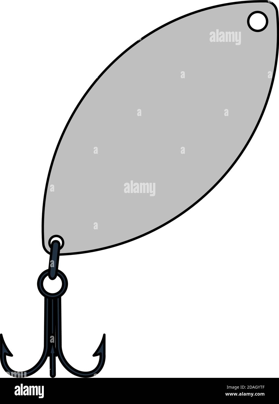 Fishing Spoon Icon. Editable Outline With Color Fill Design. Vector ...