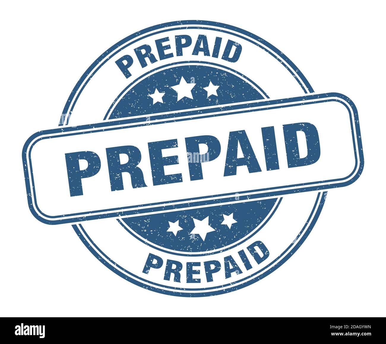 prepaid stamp. prepaid sign. round grunge label Stock Vector Image ...