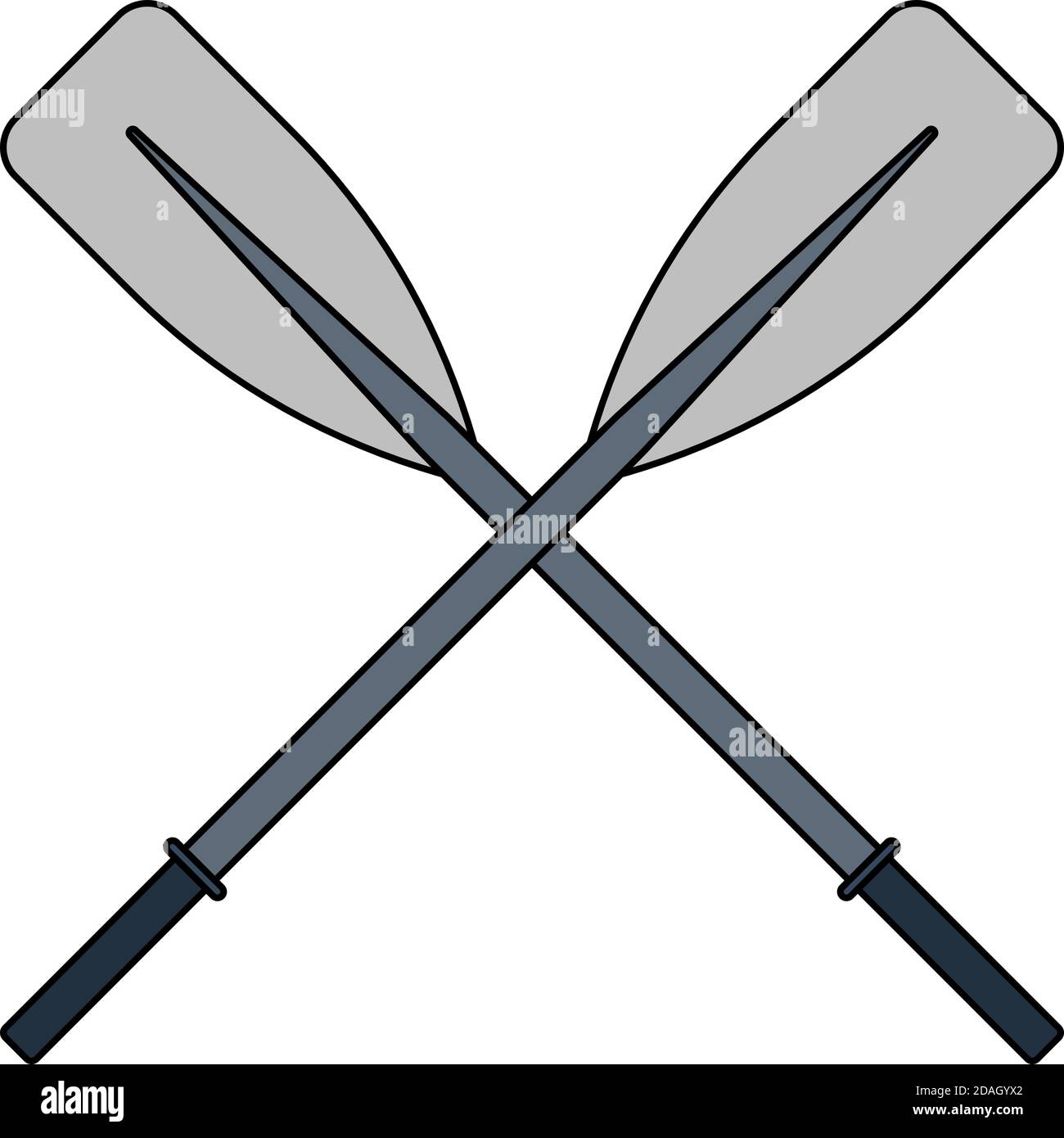 Icon Of Boat Oars. Editable Outline With Color Fill Design. Vector ...