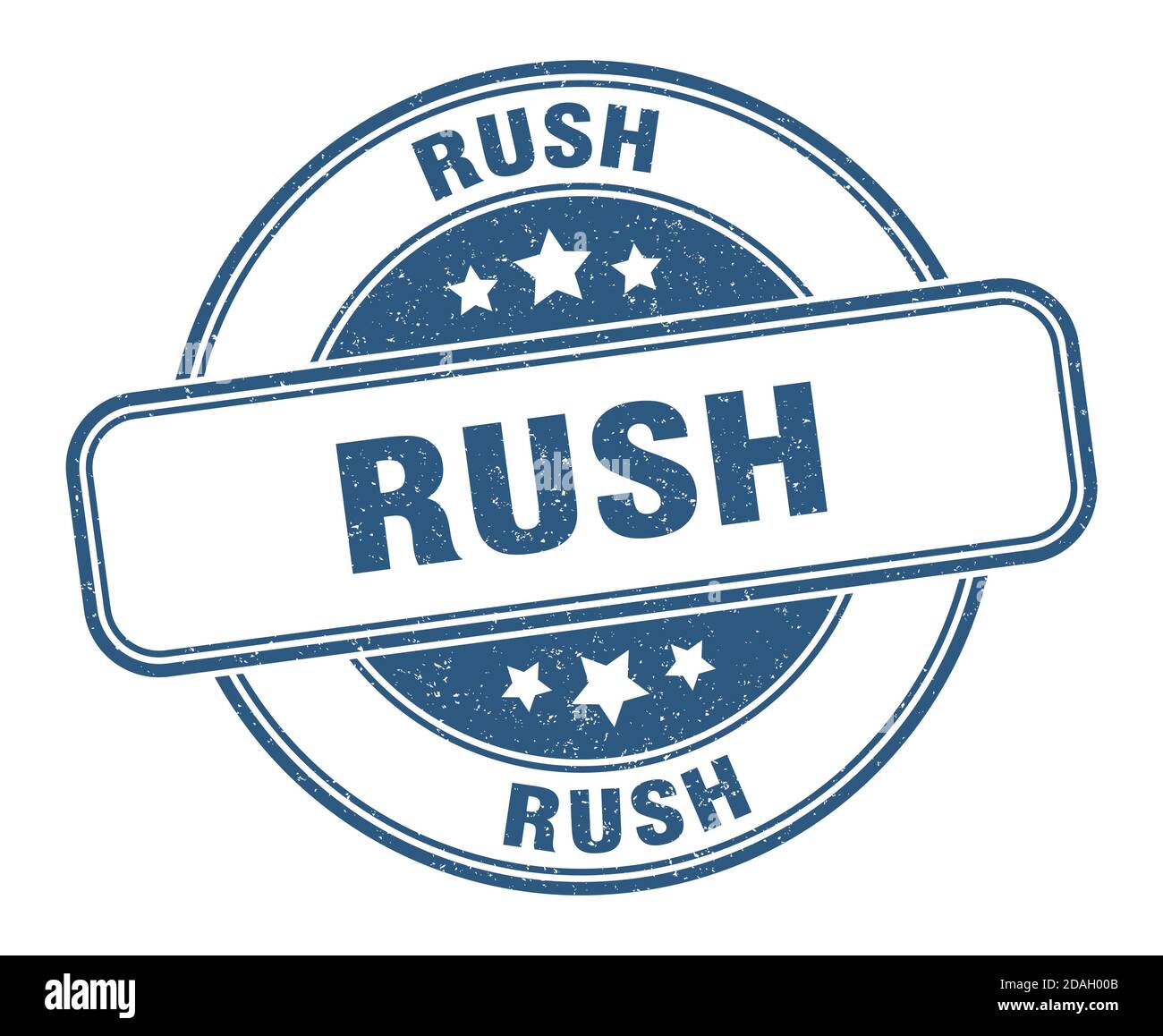 rush stamp. rush sign. round grunge label Stock Vector Image & Art - Alamy