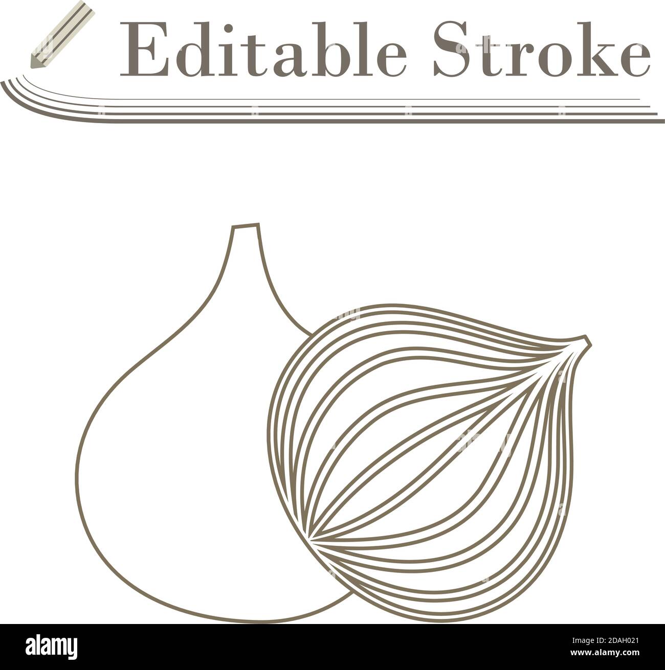 Onion Icon. Editable Stroke Simple Design. Vector Illustration Stock ...