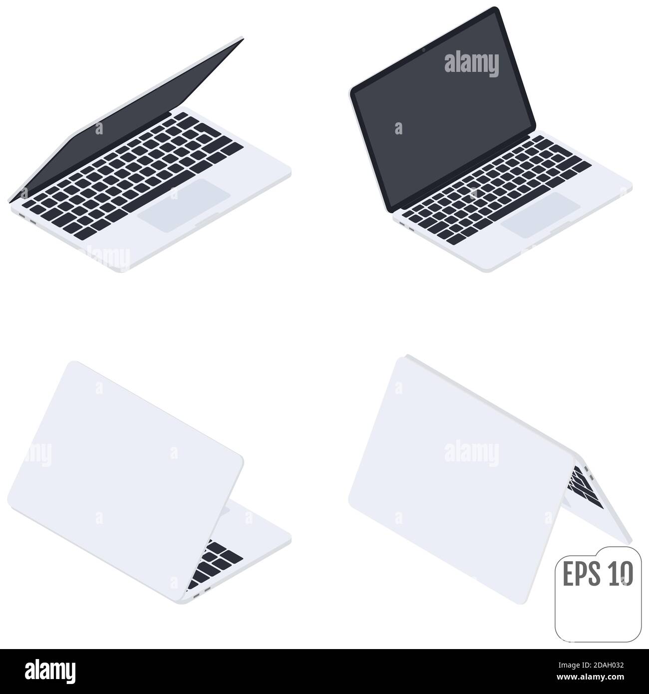 Cutout laptop computer screen screen Stock Vector Images - Alamy