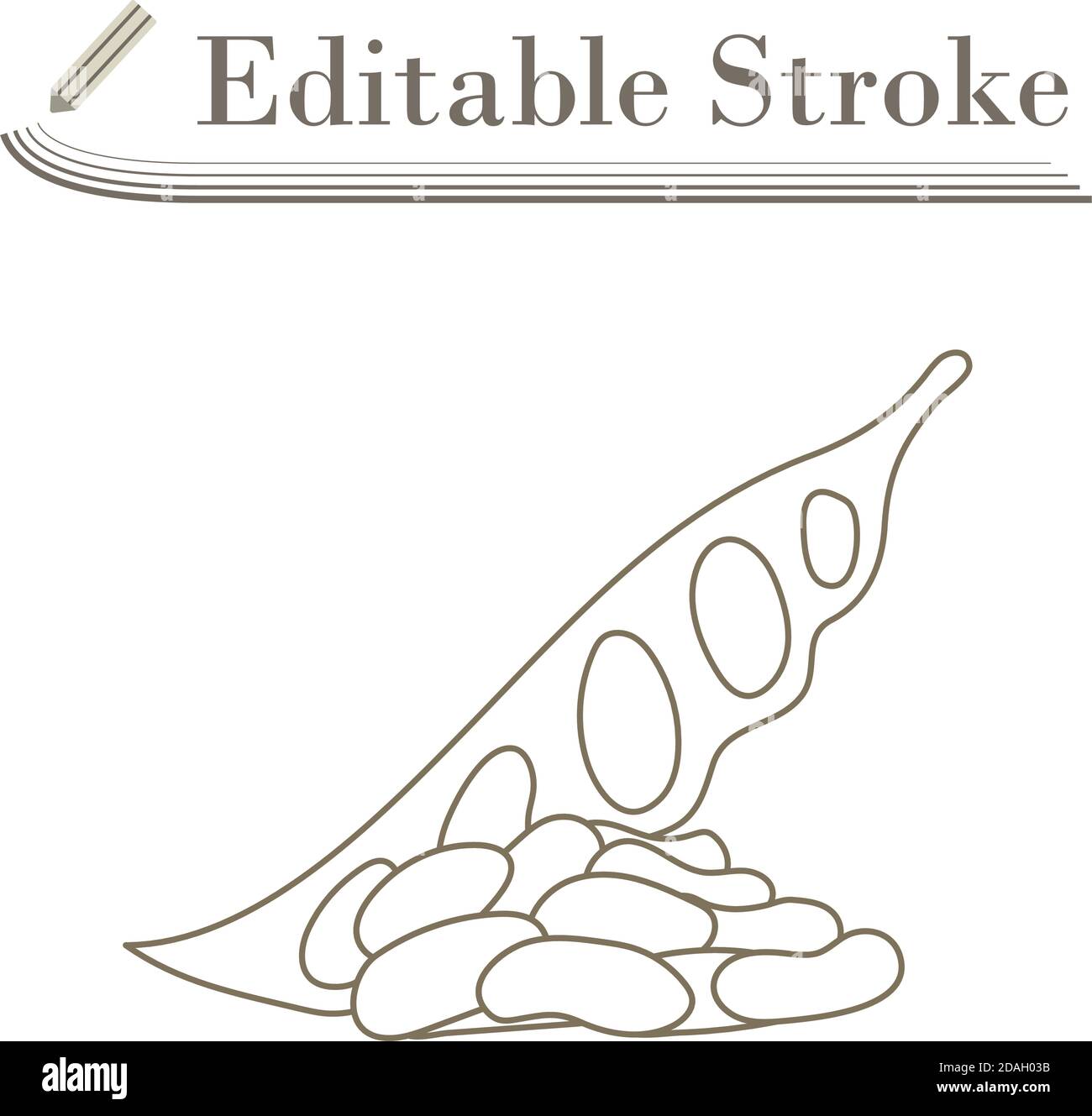 Beans Icon. Editable Stroke Simple Design. Vector Illustration Stock ...