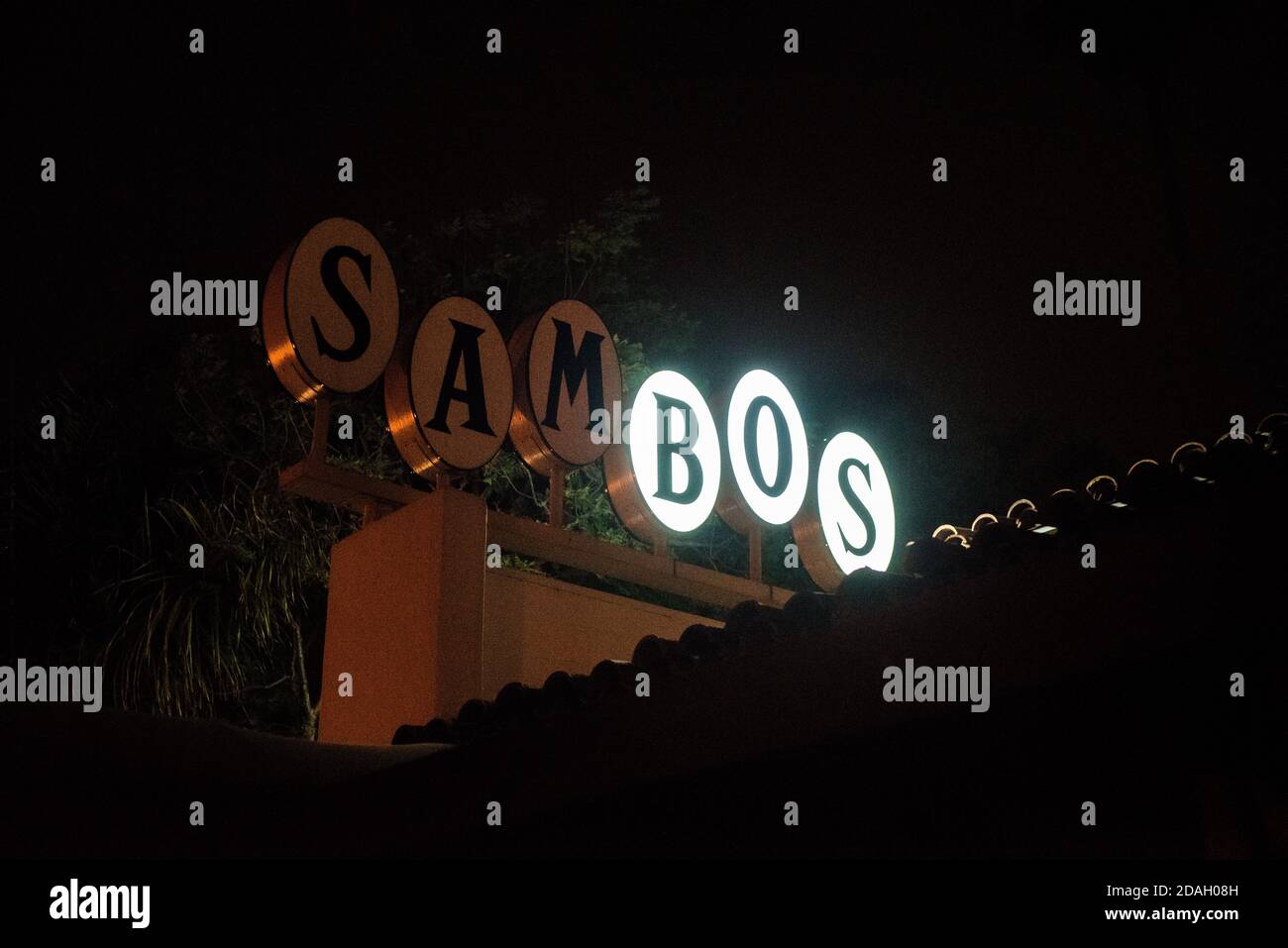 half lighted sign Stock Photo - Alamy