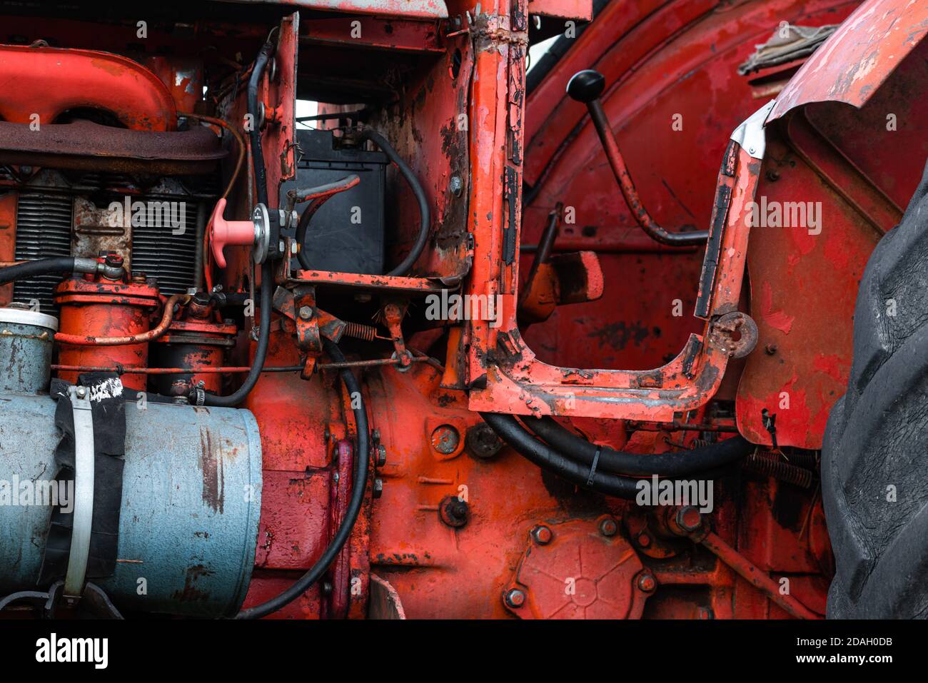 Vintage engine tractor system part old diesel engine heavy machine ...