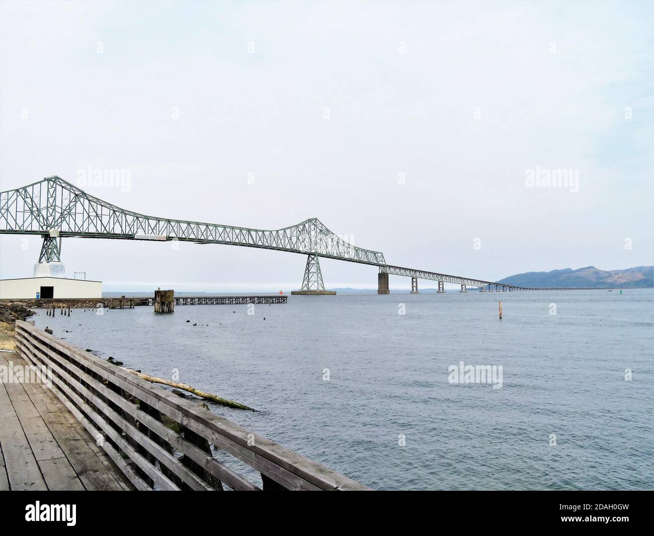 Astoria-Megler Bridge, a steel cantilever through truss bridge spanning ...