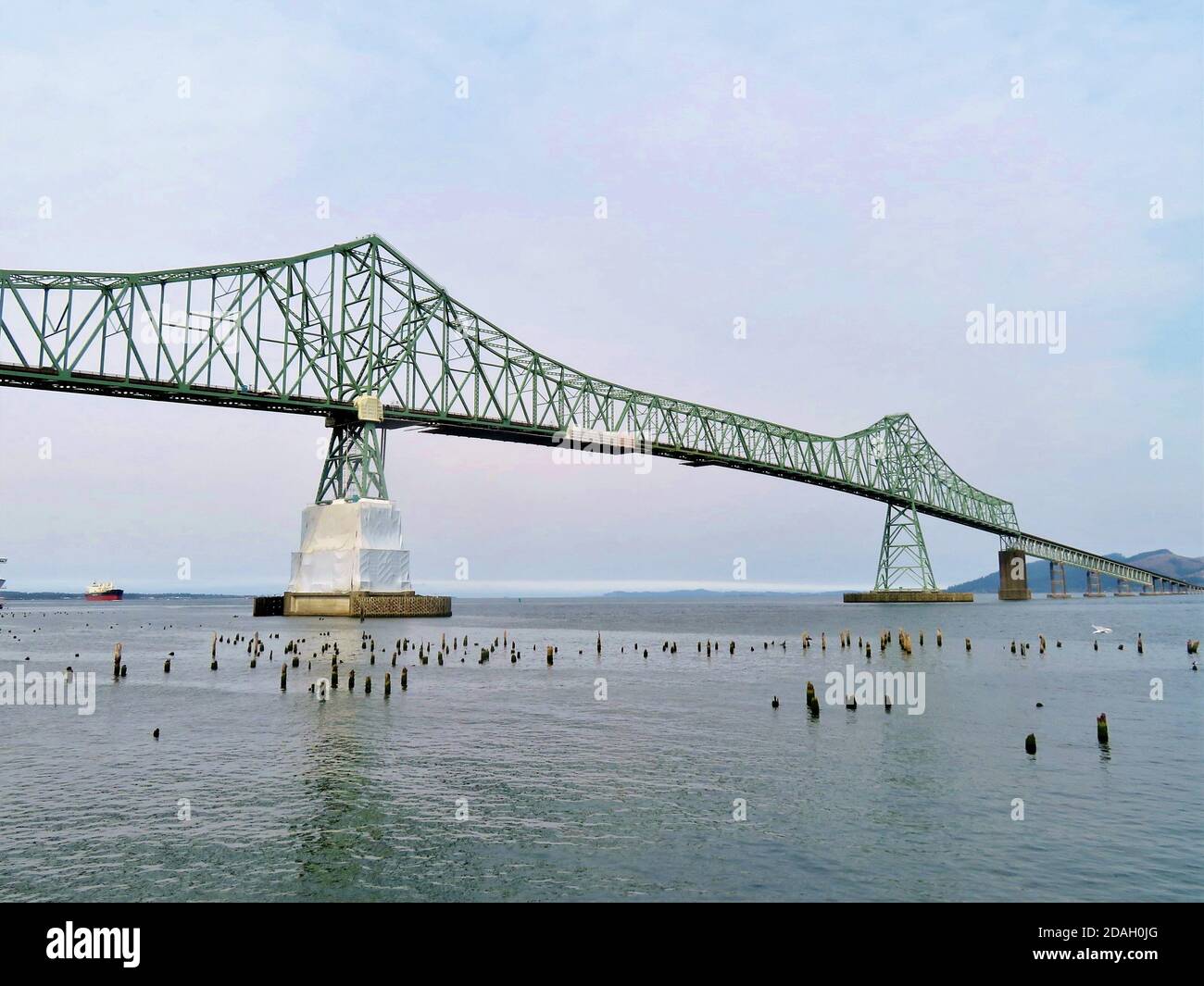Astoria-Megler Bridge, a steel cantilever through truss bridge spanning ...