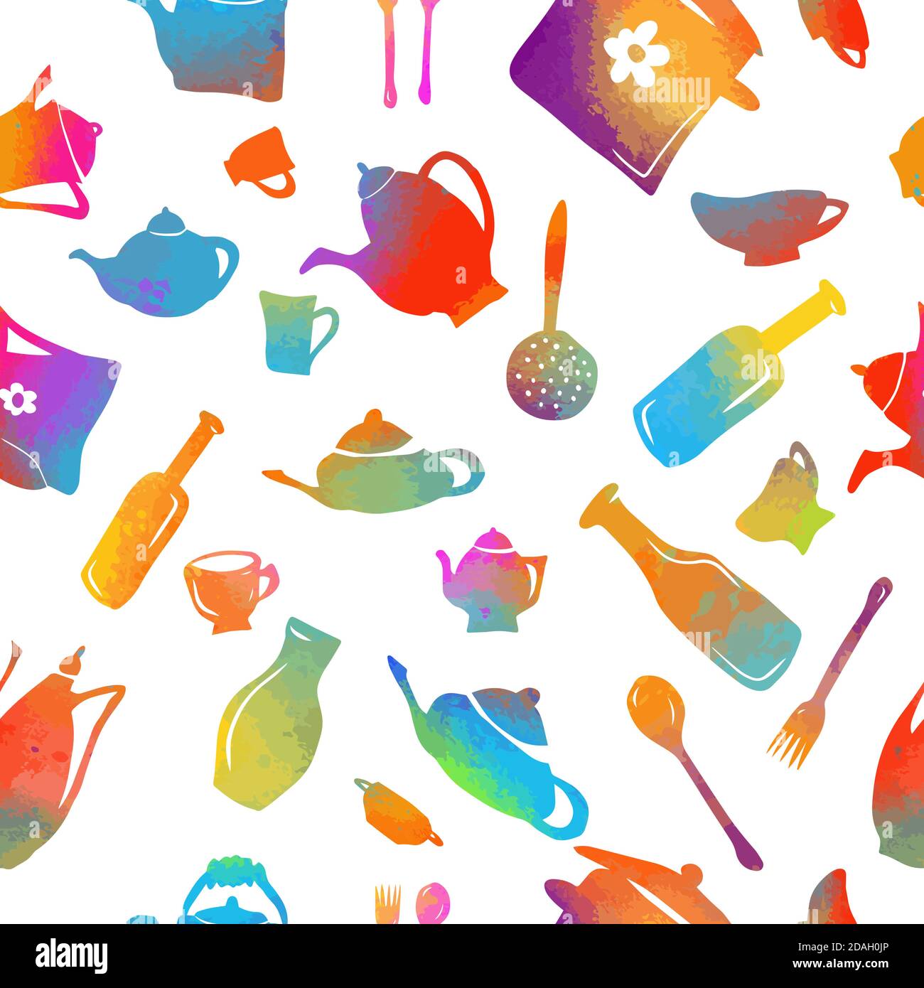 Kitchen utensils seamless pattern. Vector illustration Stock Vector ...