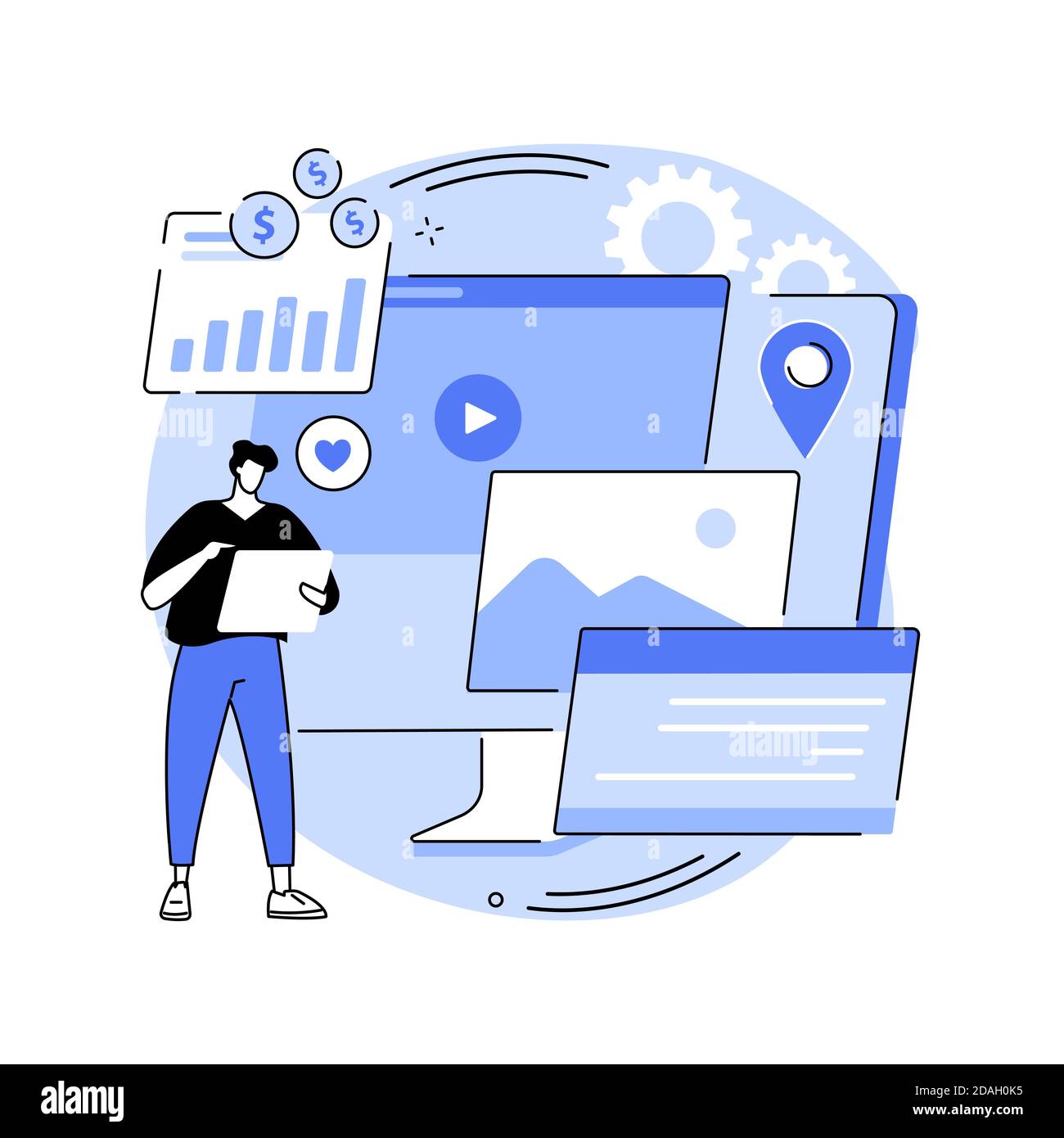 Content aggregator abstract concept vector illustration Stock Vector ...