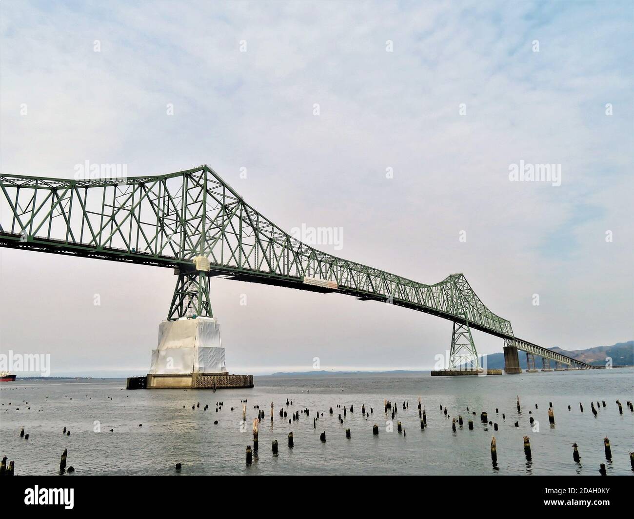 Astoria-Megler Bridge, a steel cantilever through truss bridge spanning ...
