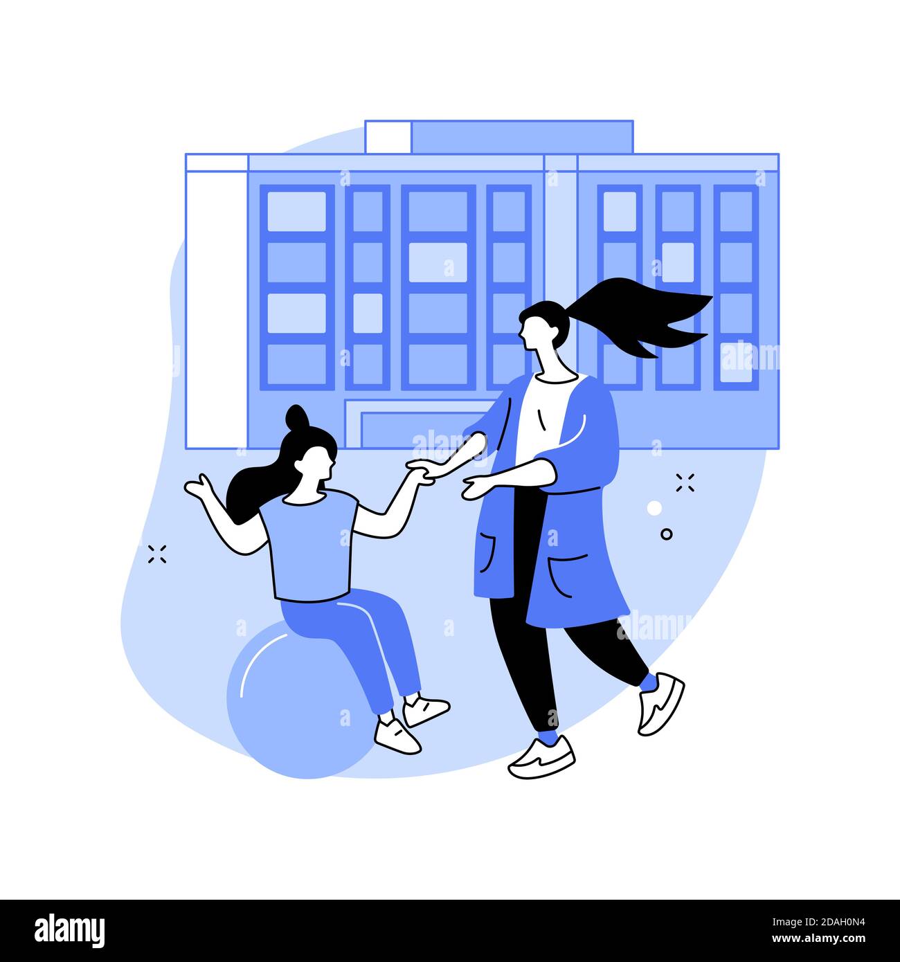 Childrens rehabilitation center abstract concept vector illustration ...