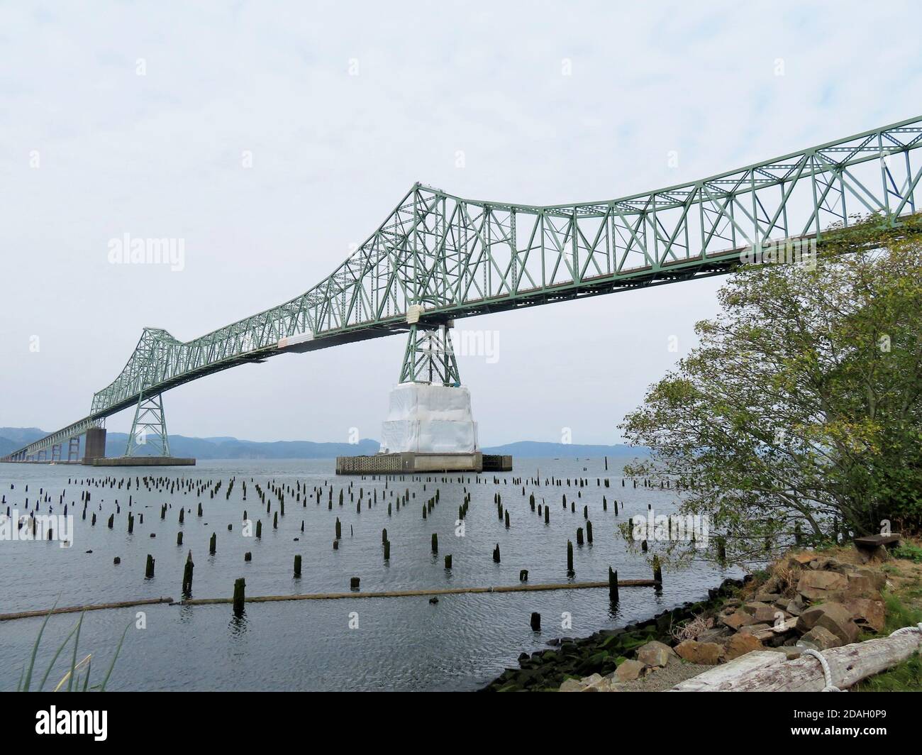 Astoria-Megler Bridge, a steel cantilever through truss bridge spanning ...