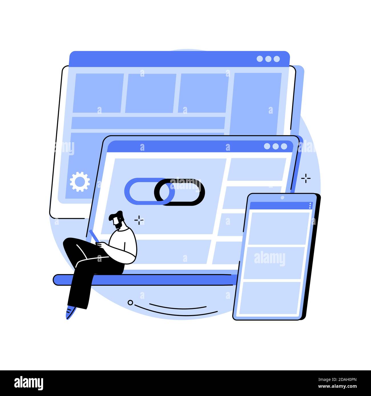 Link building abstract concept vector illustration Stock Vector Image ...