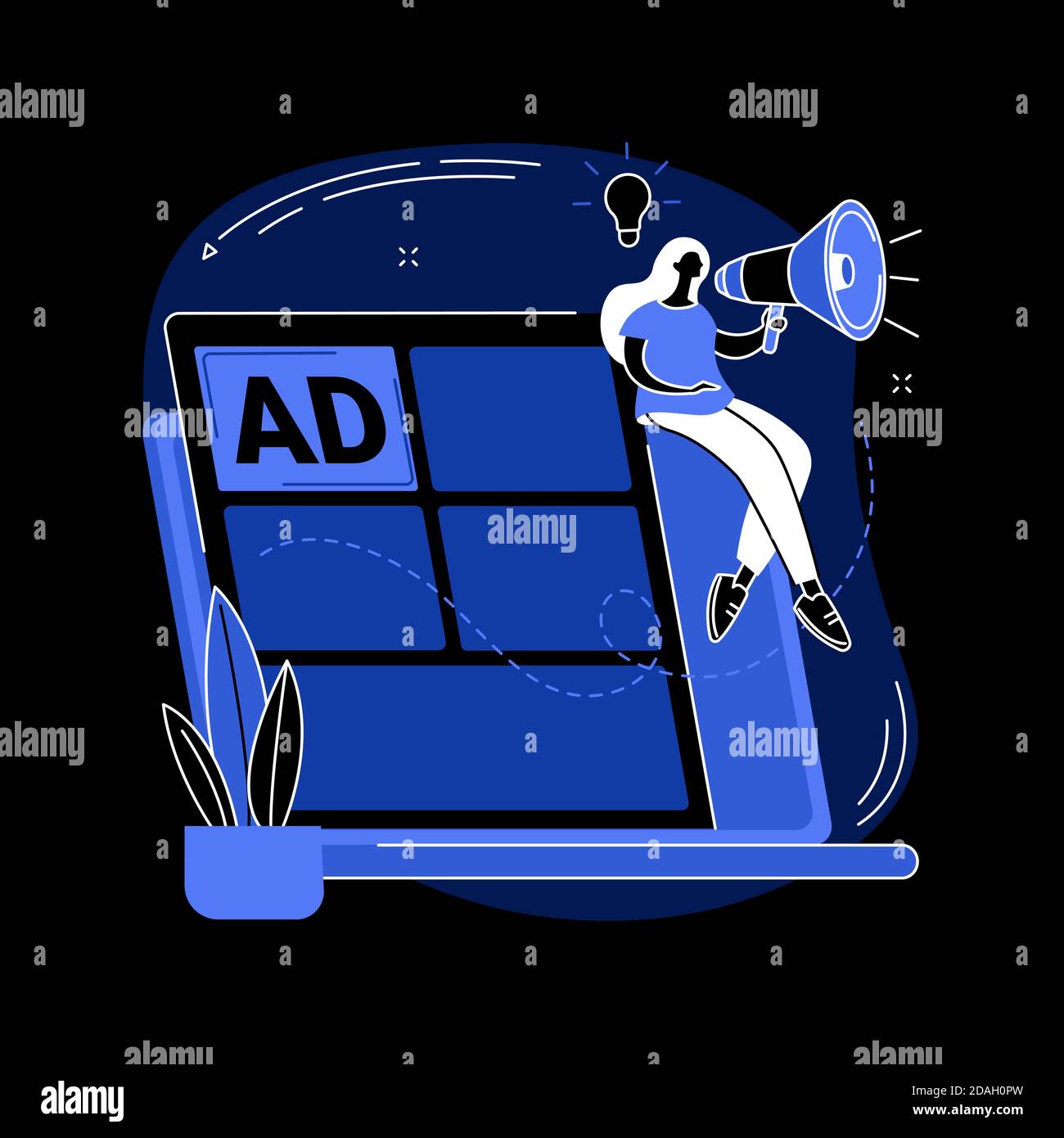 Ad writing abstract concept vector illustration Stock Vector Image ...