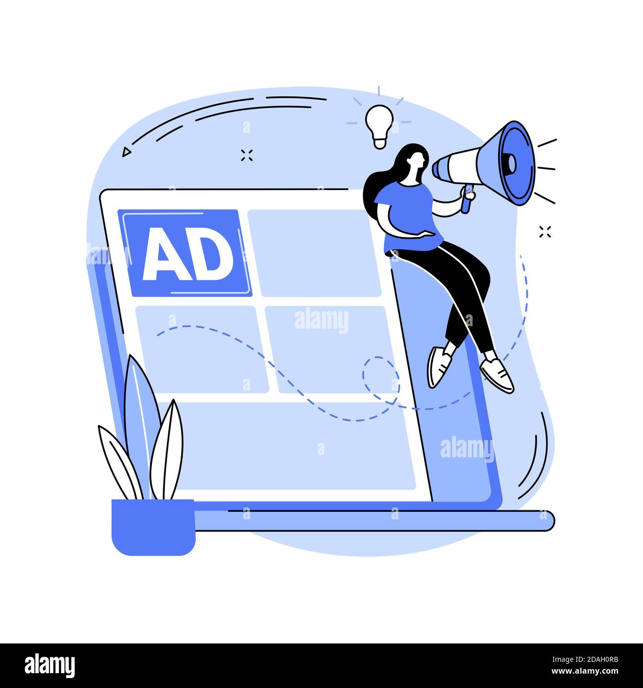 Ad writing abstract concept vector illustration Stock Vector Image ...