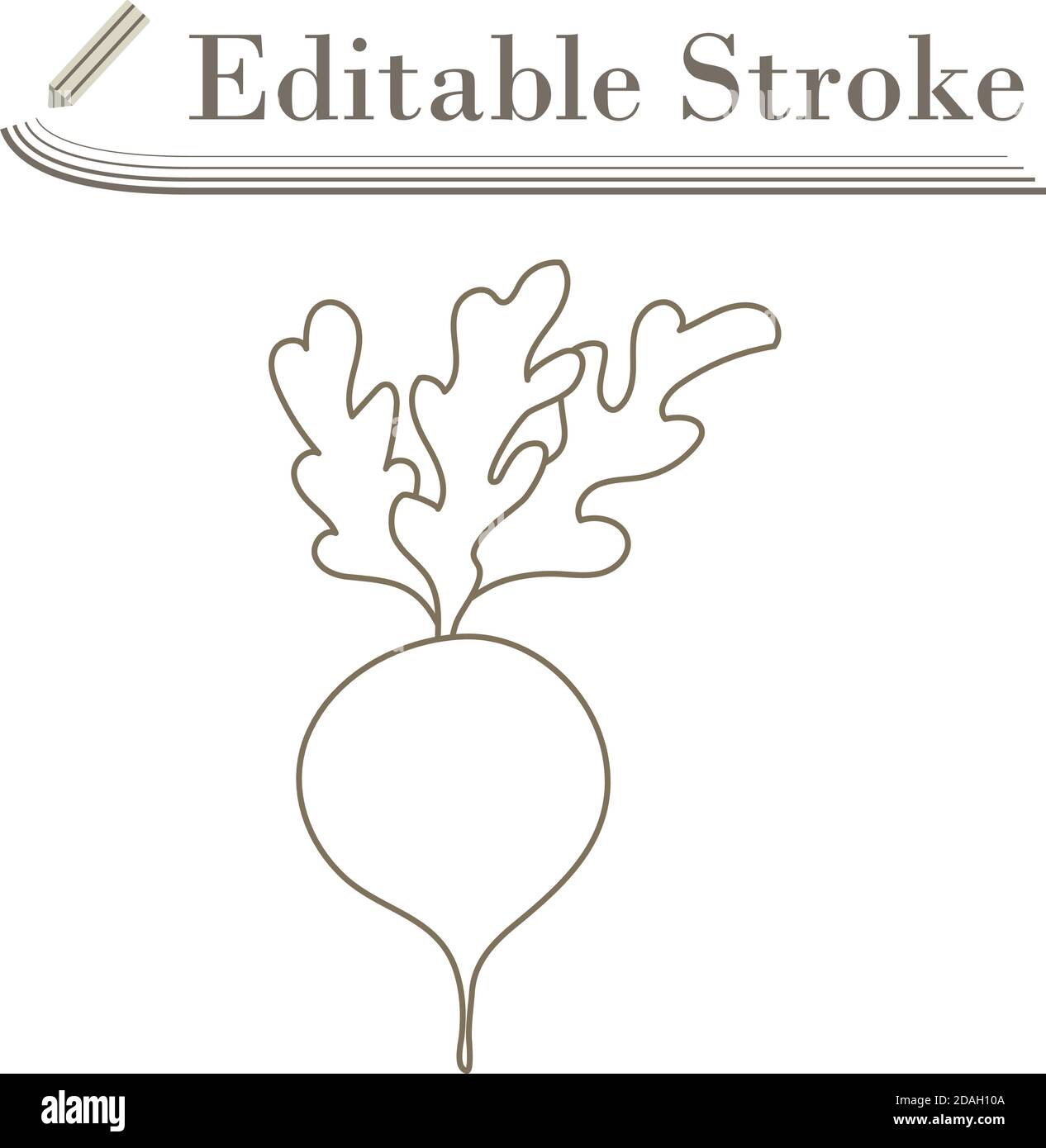 Radishes Icon. Editable Stroke Simple Design. Vector Illustration Stock ...
