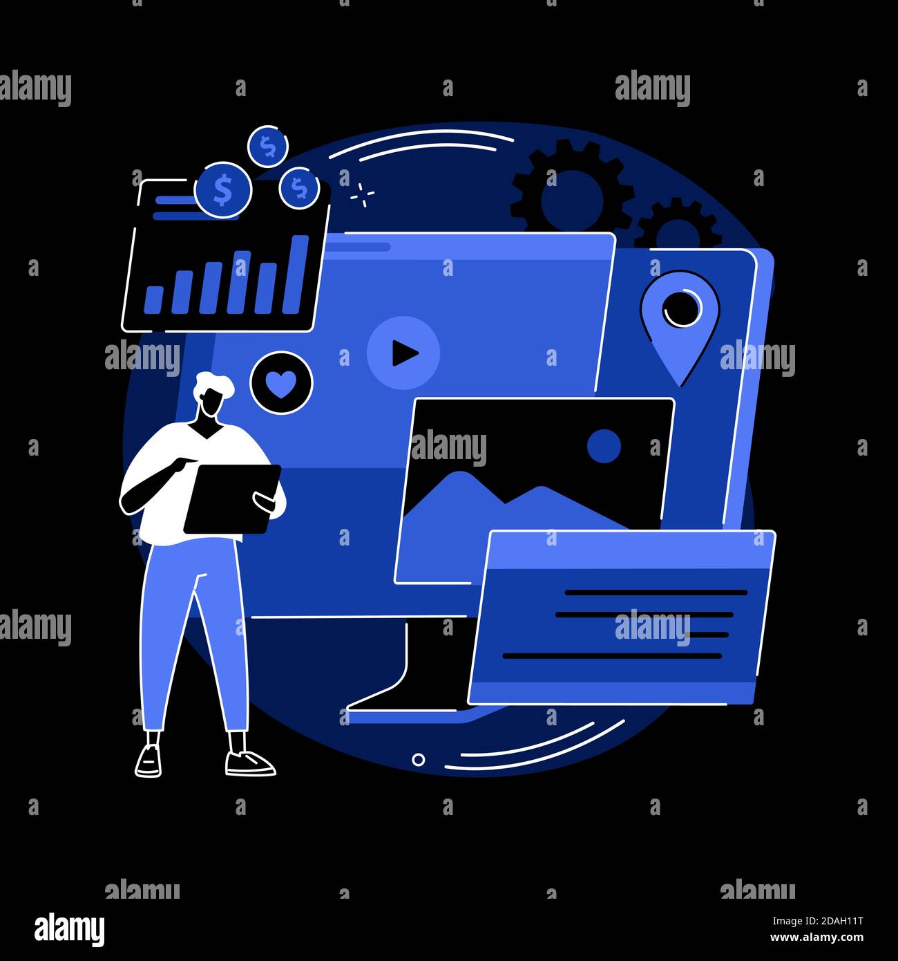 Content aggregator abstract concept vector illustration Stock Vector ...